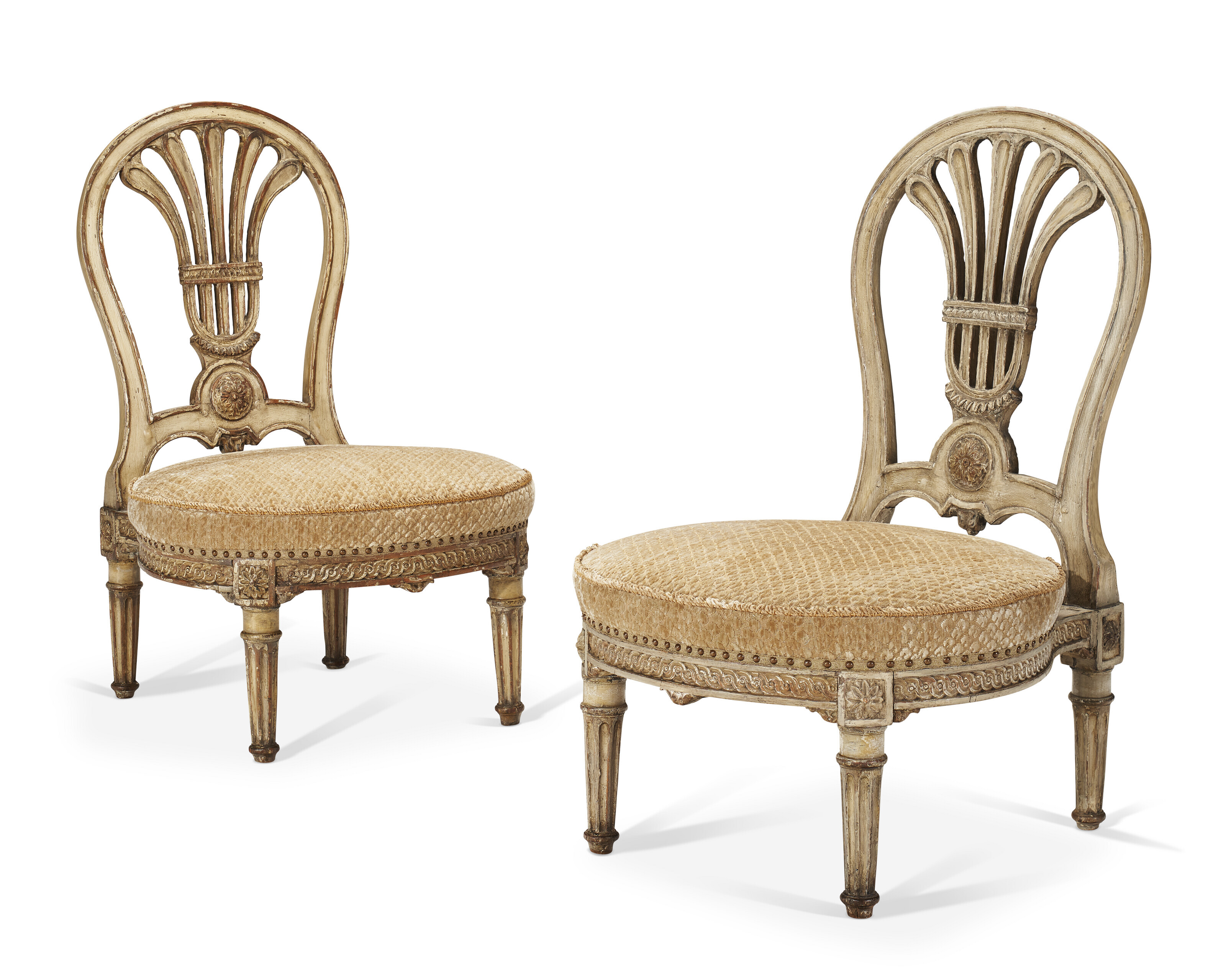 A PAIR OF FRENCH GREY-PAINTED CHAISES D'ENFANT, 20TH CENTURY | Christie’s