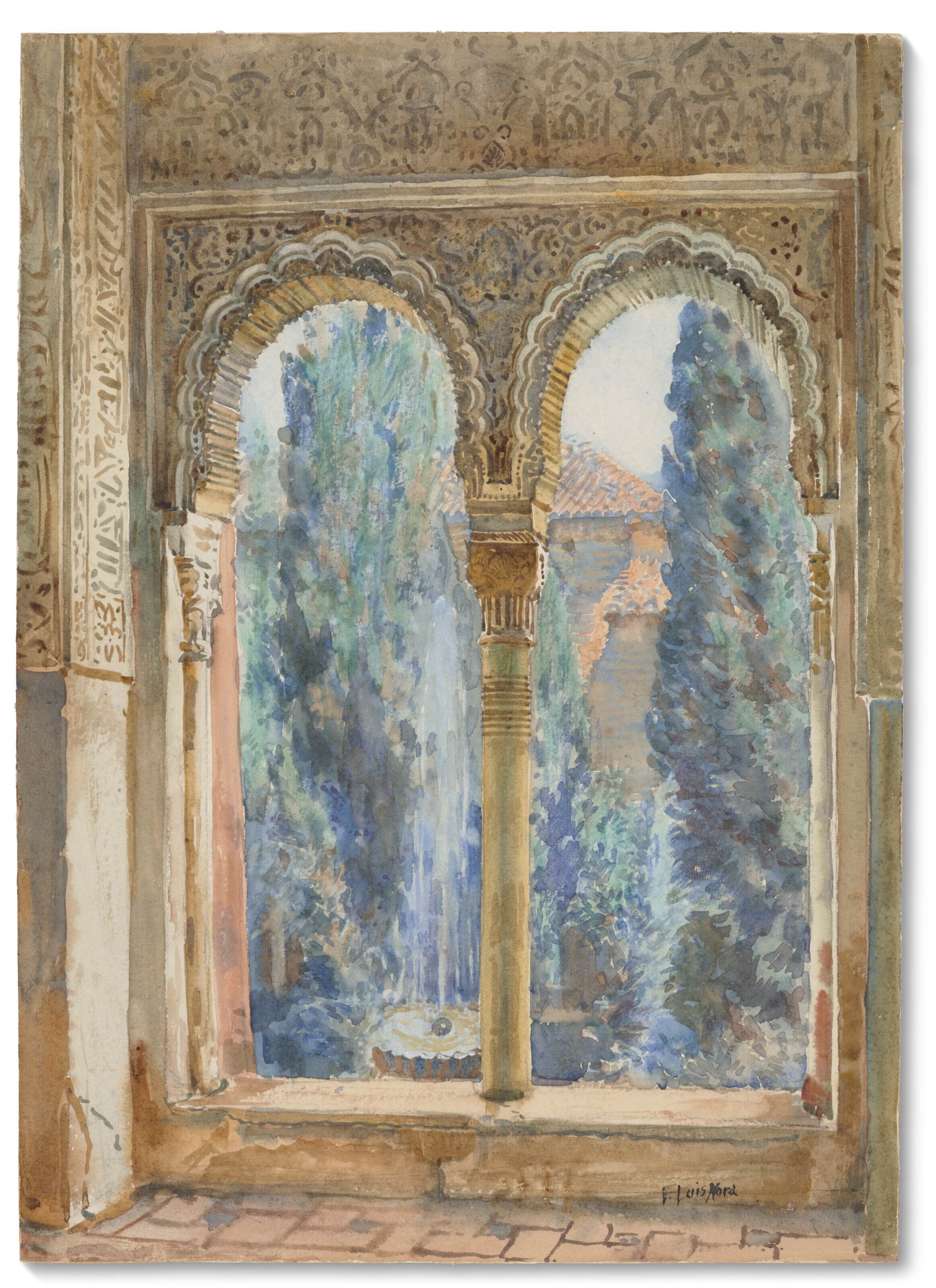 FRANCIS LUIS MORA (AMERICAN, 1874-1940), View of a courtyard | Christie’s