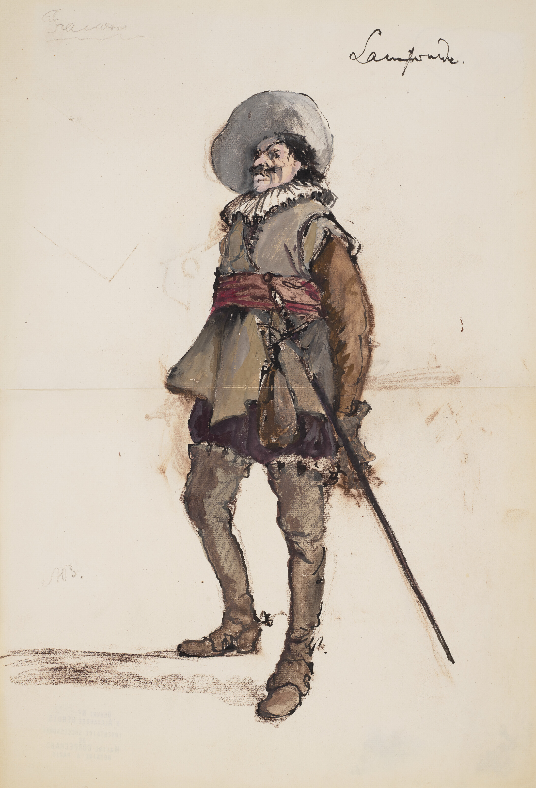 ALEXANDRE BENOIS (1870-1960), Costume design for 'Le Capitaine Fracasse ...