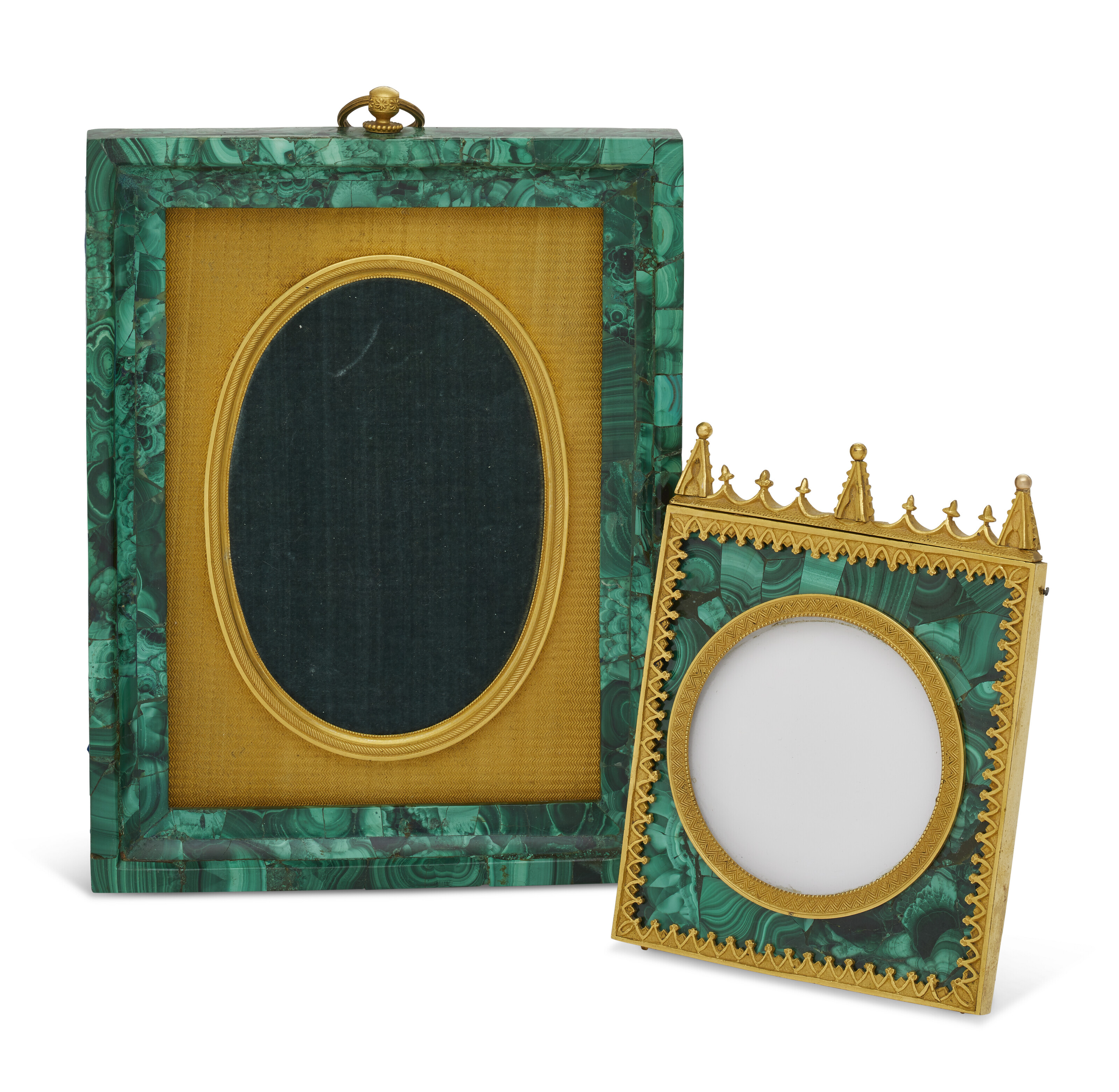 TWO MALACHITE AND ORMOLU FRAMES, PROBABLY RUSSIAN, 19TH CENTURY ...