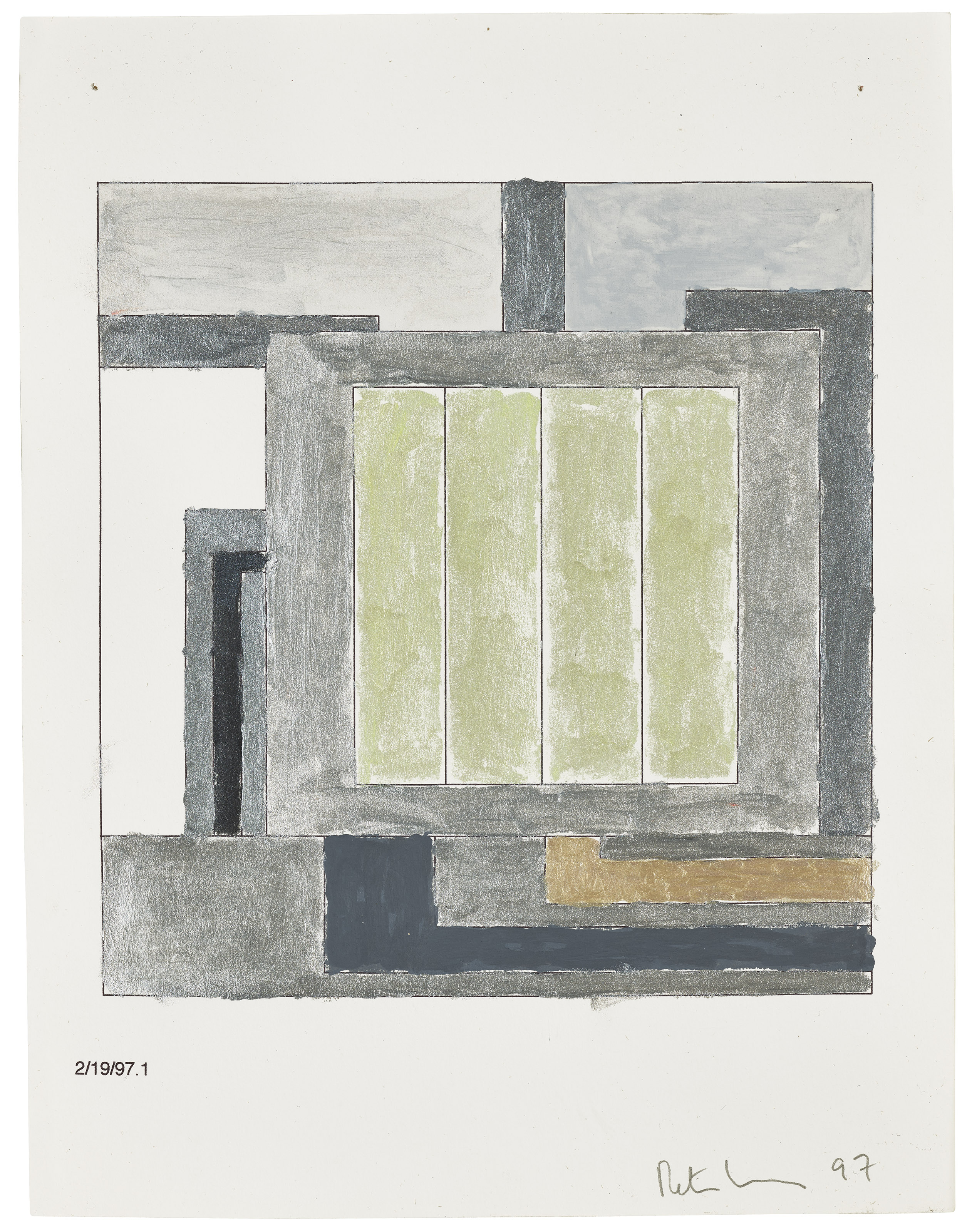 PETER HALLEY (b. 1953), Untitled (2/19/97.1) | Christie’s