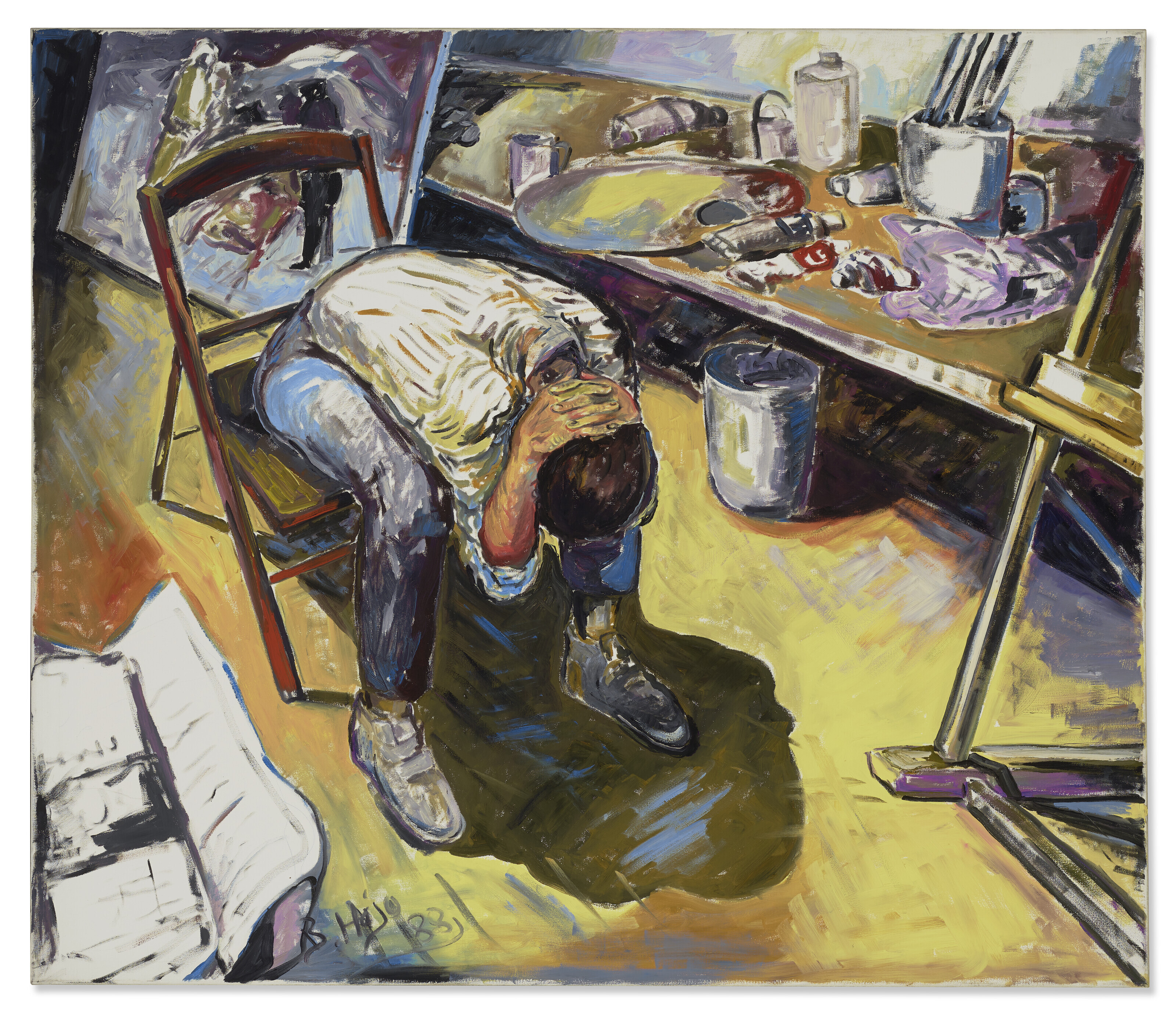 BAHRAM HAJOU (b. 1952), Selbstbildnis [Self-Portrait] | Christie’s