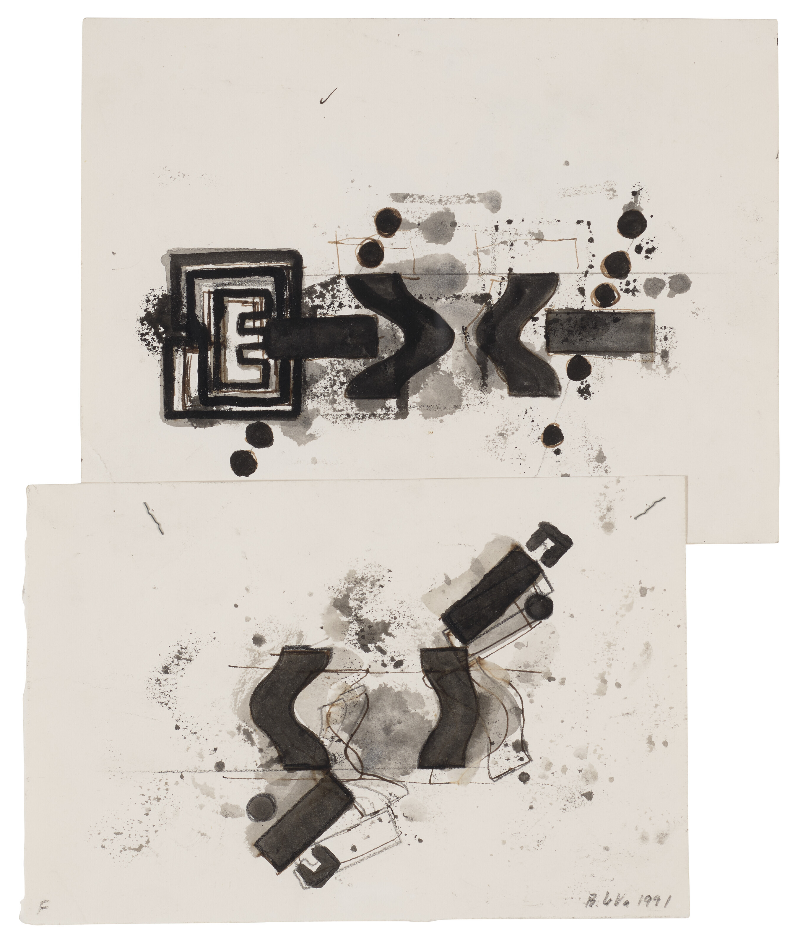 BARRY LE VA (B. 1941), Untitled (Study for Wall/Floor Sculpture ...