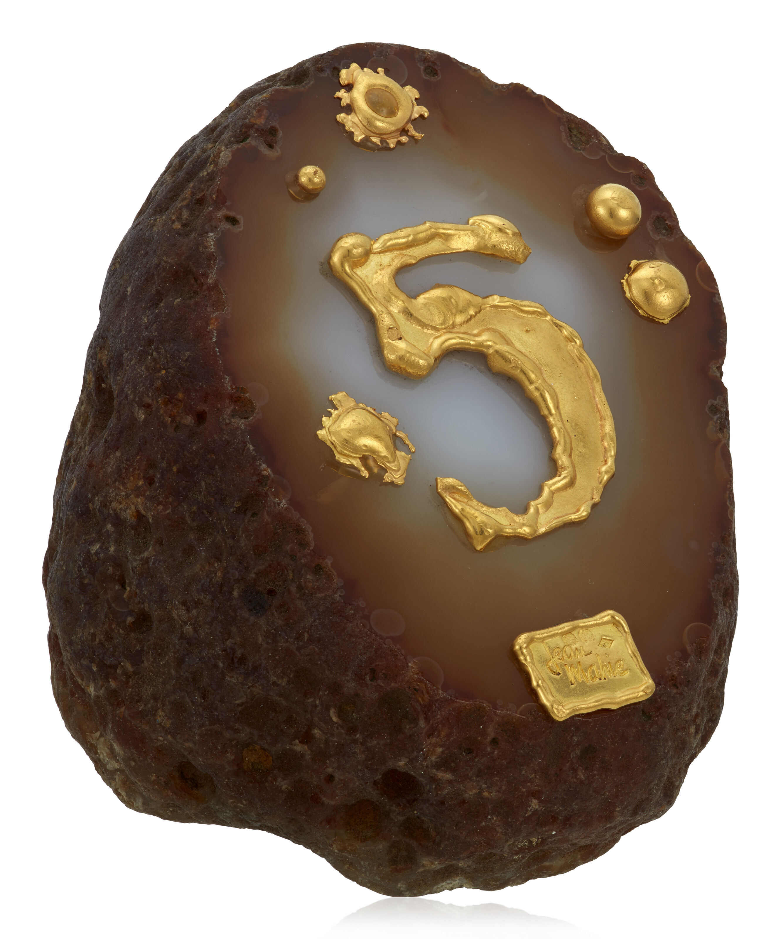 NO RESERVE | JEAN MAHIE AGATE AND GOLD PAPERWEIGHT, | Christie’s
