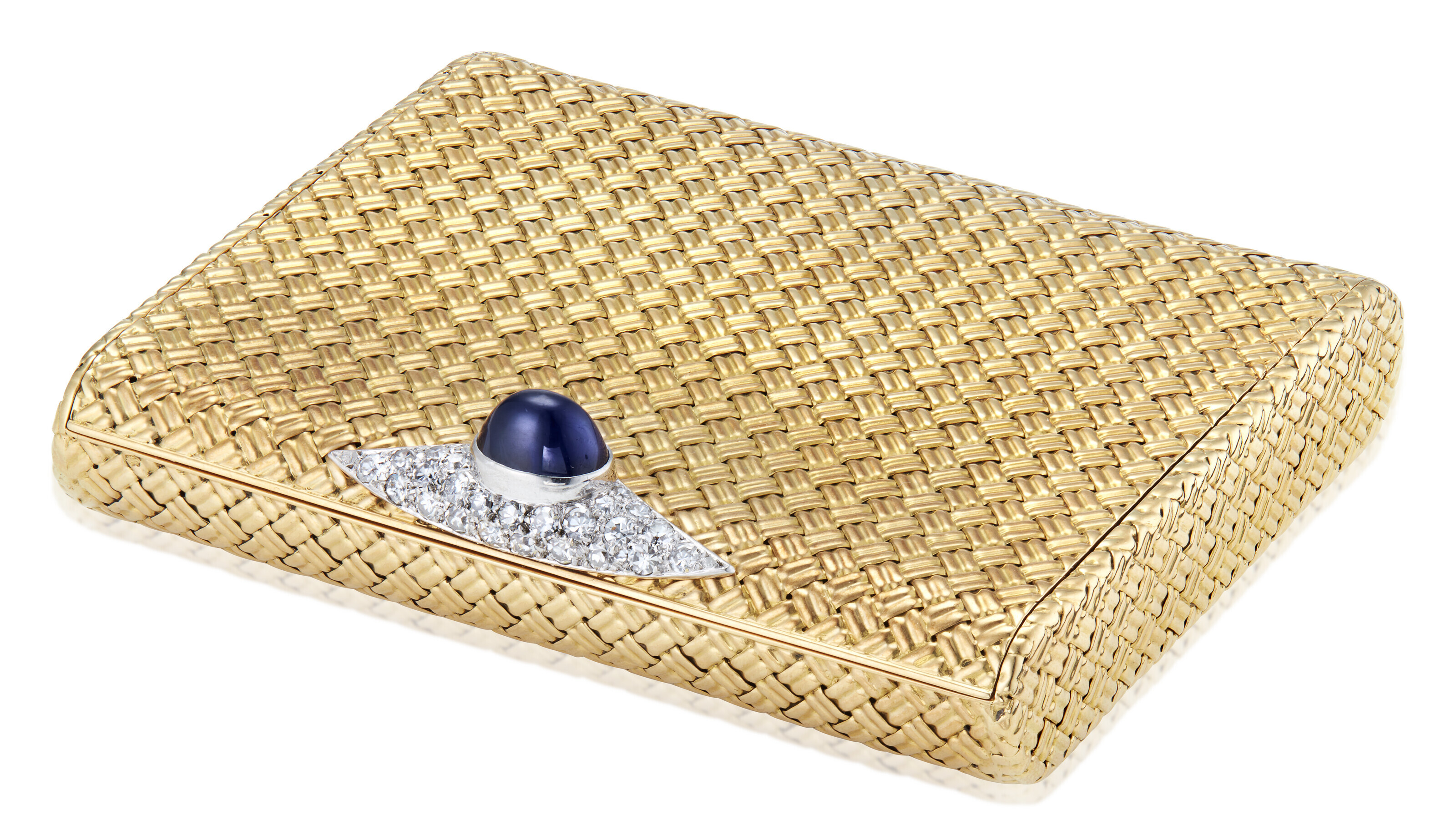 NO RESERVE | VAN CLEEF & ARPELS GOLD, DIAMOND AND SAPPHIRE COMPACT ...