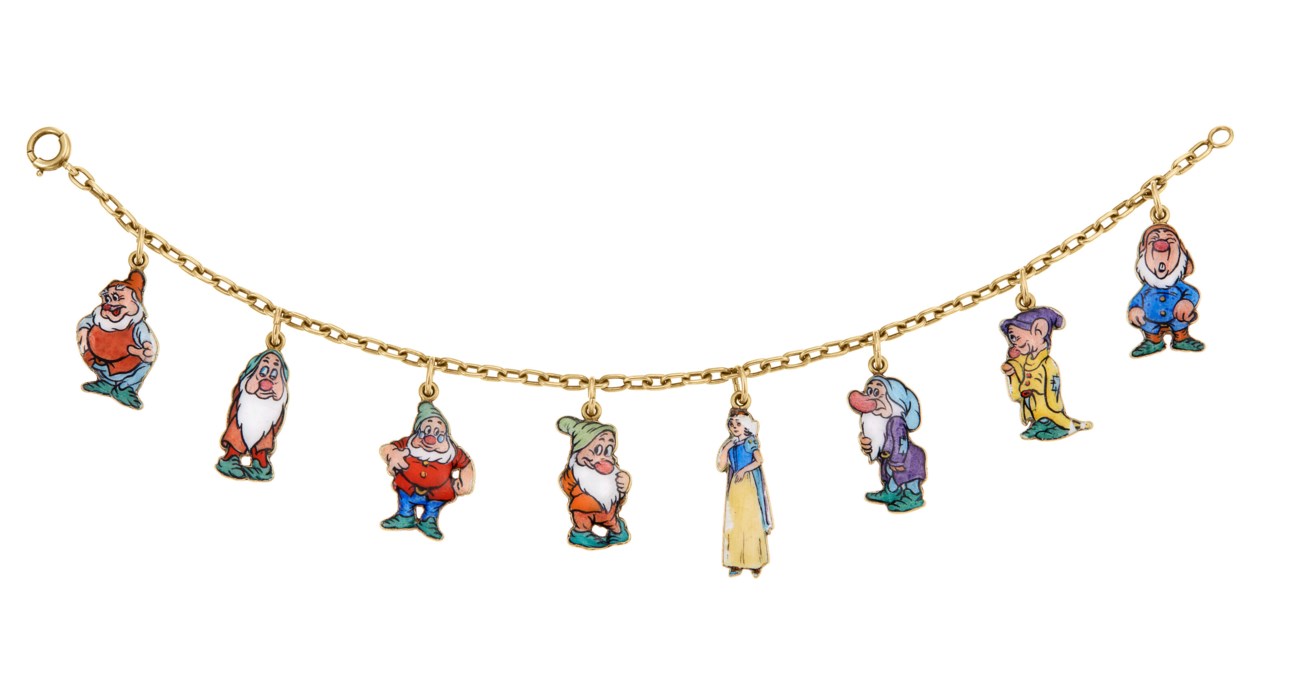 CARTIER ENAMEL AND GOLD 'SNOW WHITE AND THE SEVEN DWARFS' CHARM ...