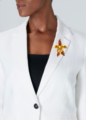 TIFFANY & CO., PAULDING FARNHAM ANTIQUE DIAMOND AND ENAMEL ORCHID ...