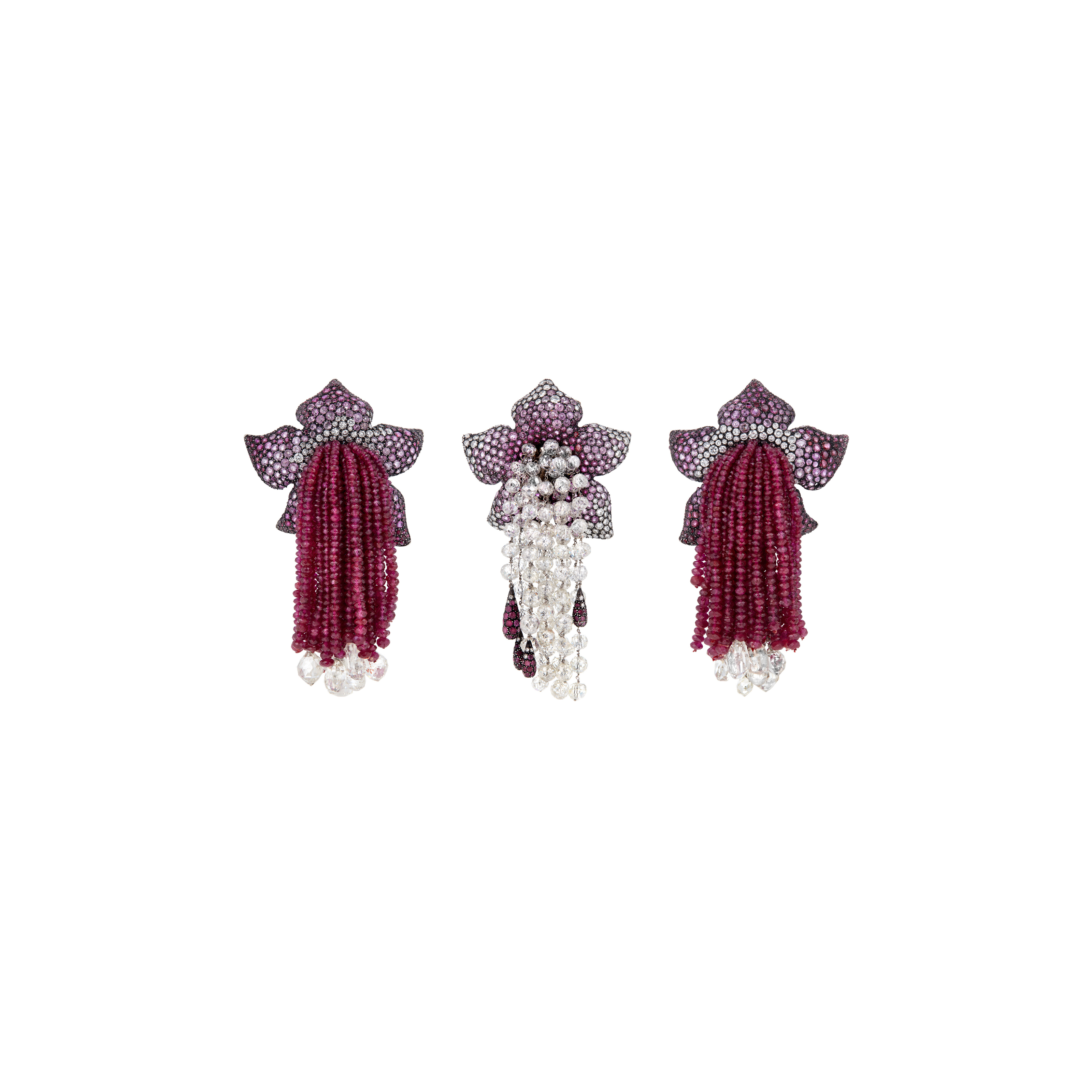 JAR SPINEL AND RUBY SHELL BROOCH | Christie's