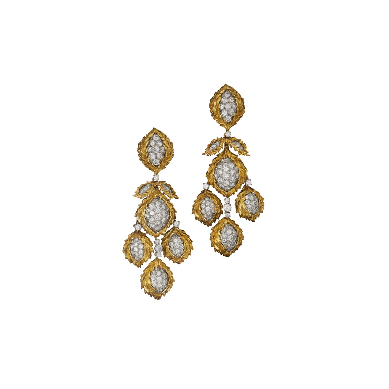 DAVID WEBB DIAMOND AND GOLD EARRINGS | Christie's