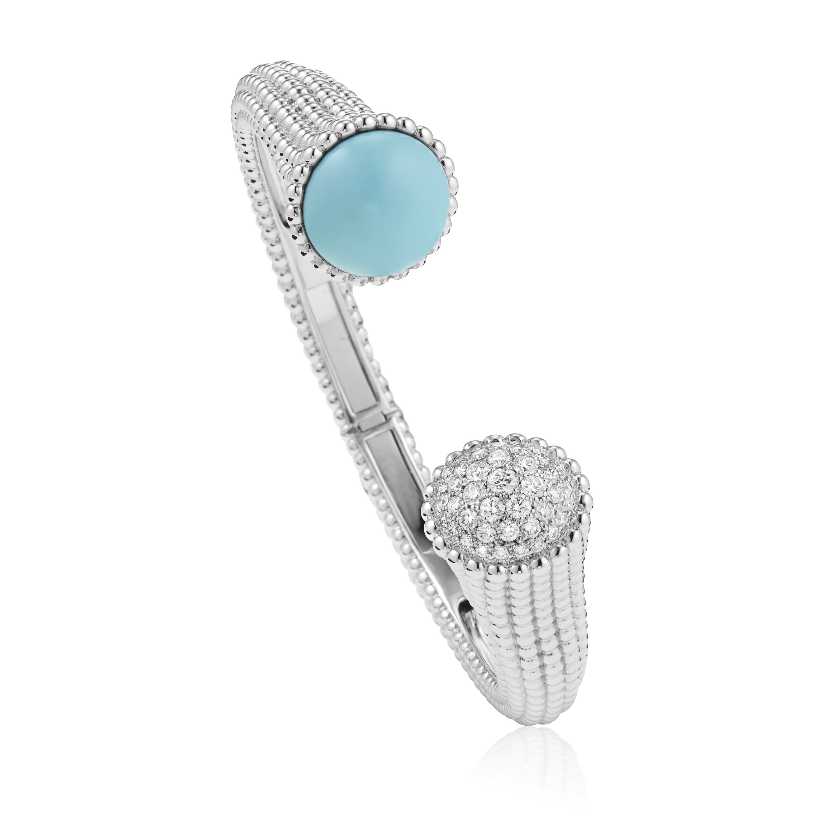 VAN CLEEF & ARPELS TURQUOISE AND DIAMOND 'PERLÉE COULEURS' BRACELET ...