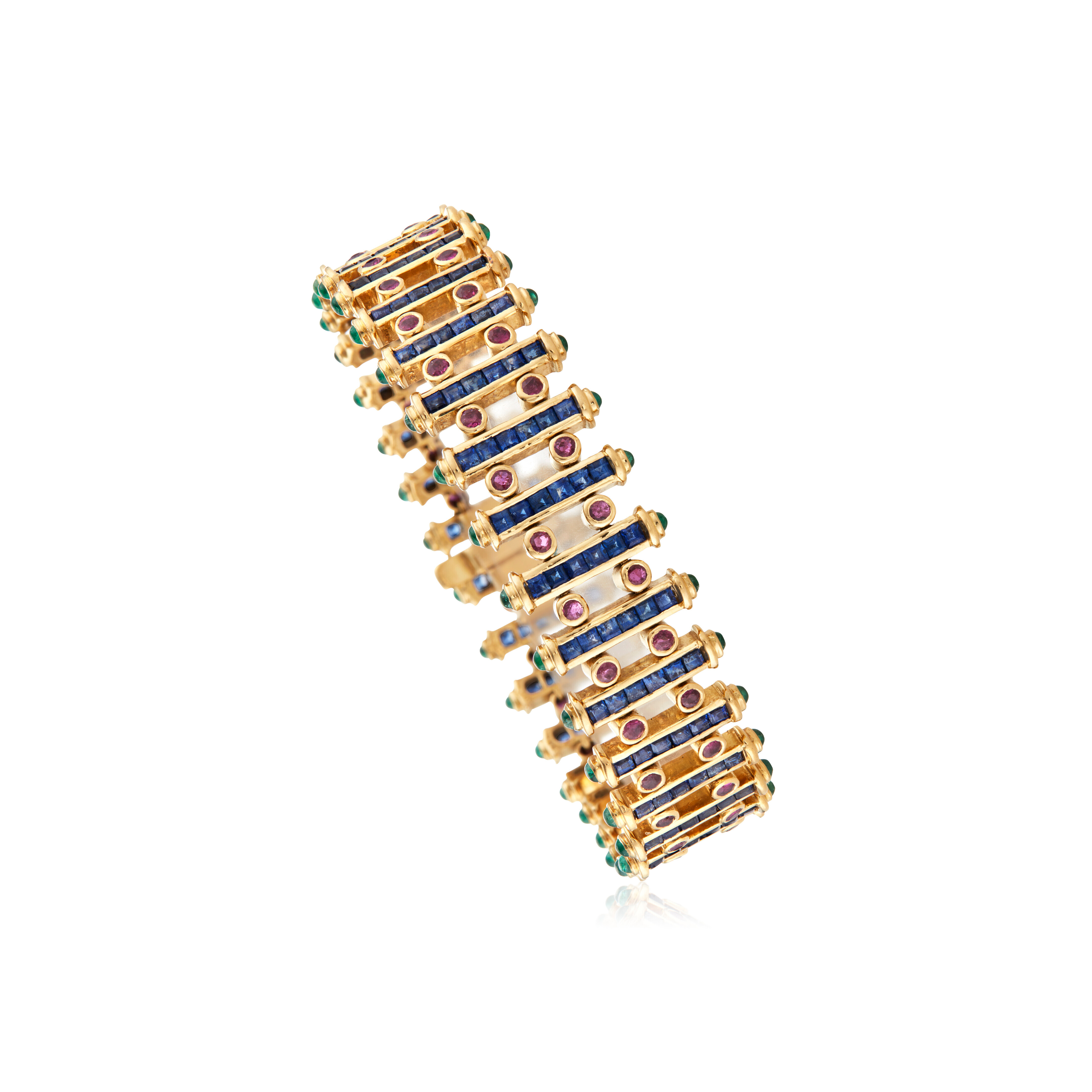 SAPPHIRE, RUBY AND EMERALD BRACELET, | Christie’s