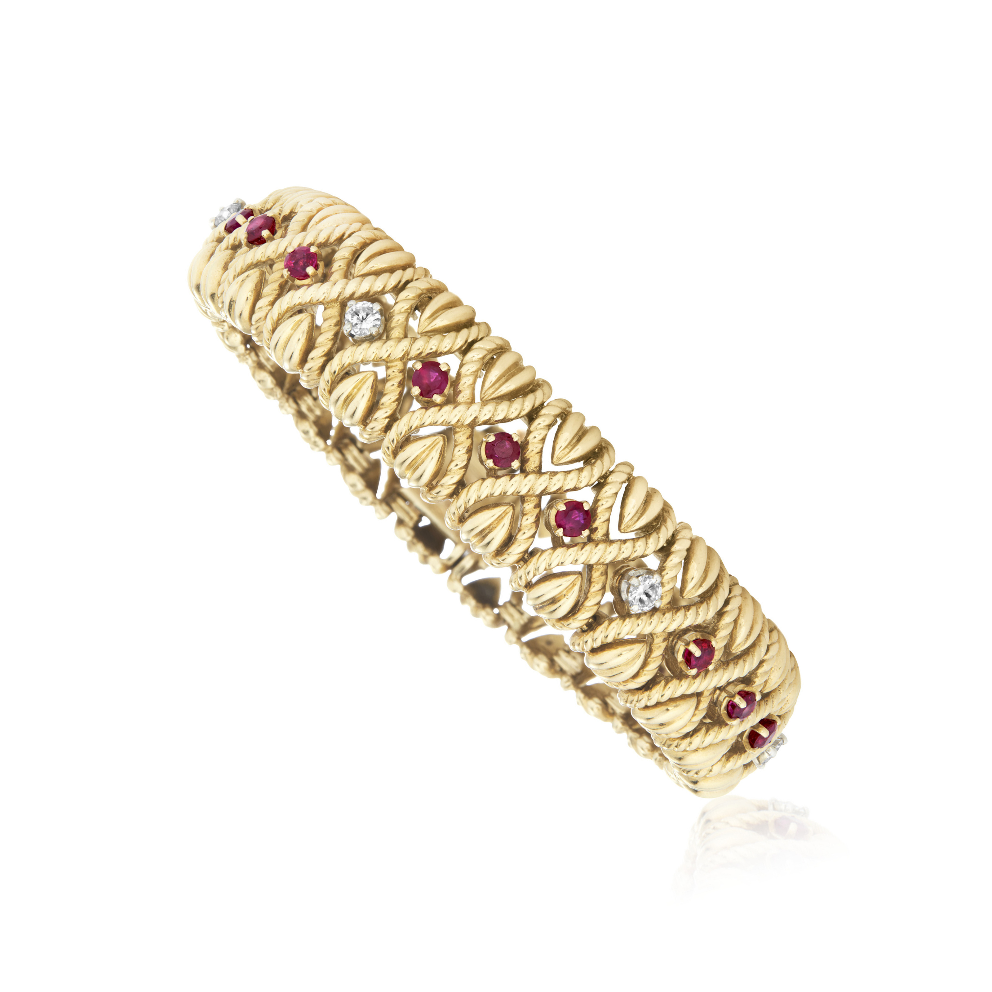 VAN CLEEF & ARPELS RUBY AND DIAMOND BRACELET, | Christie’s