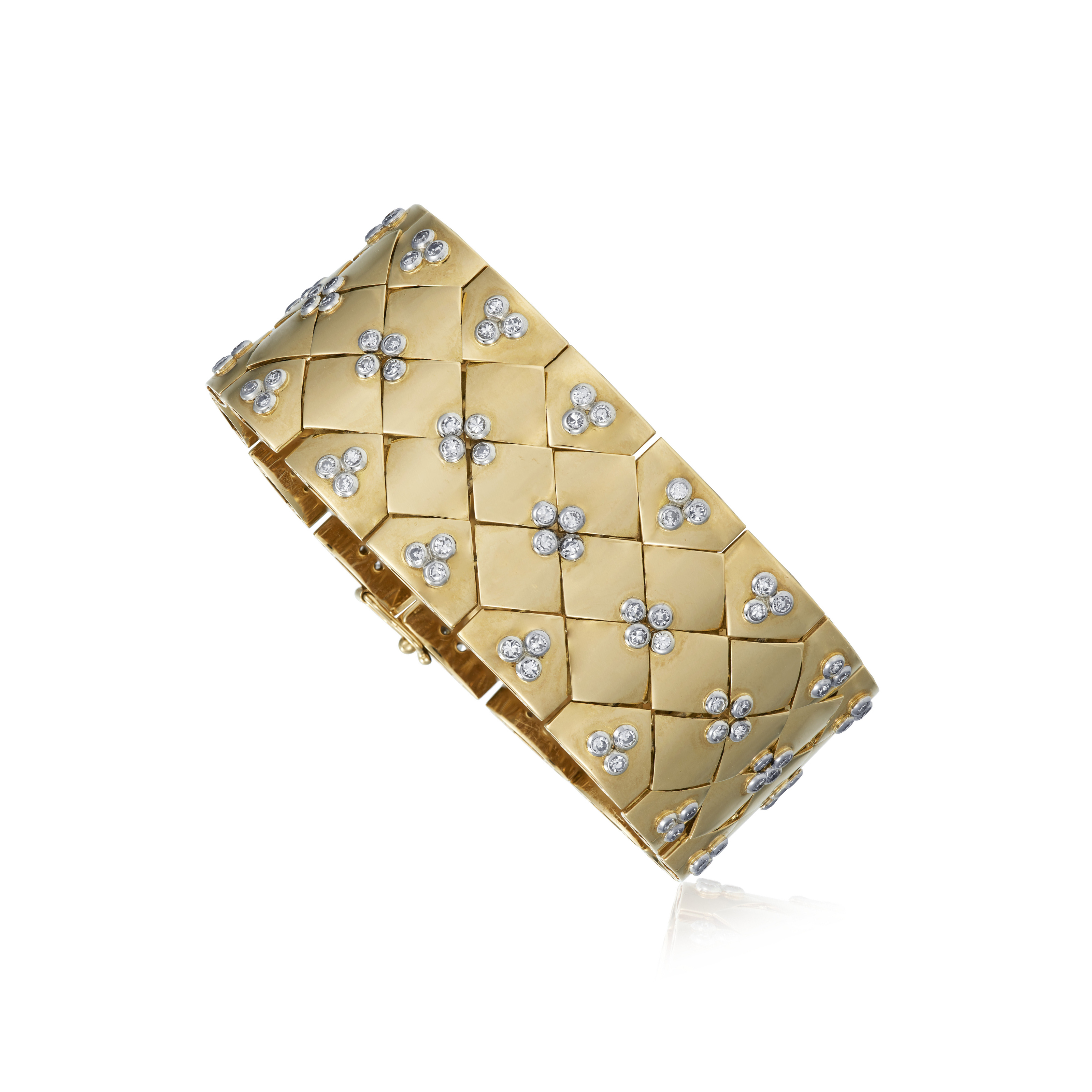 CARTIER RETRO DIAMOND AND GOLD BRACELET, | Christie’s