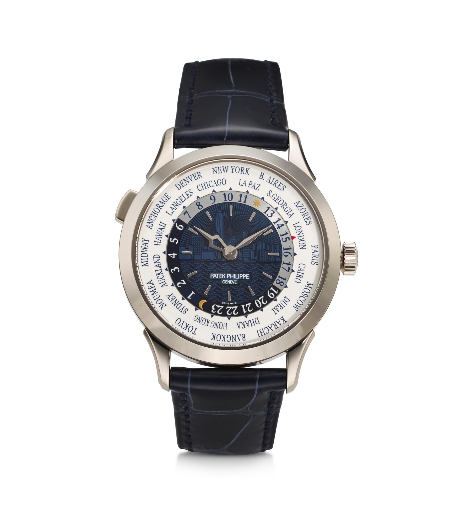 PATEK PHILIPPE, REF. 5230G-010, A FINE 18K WHITE GOLD WORLD TIME ...