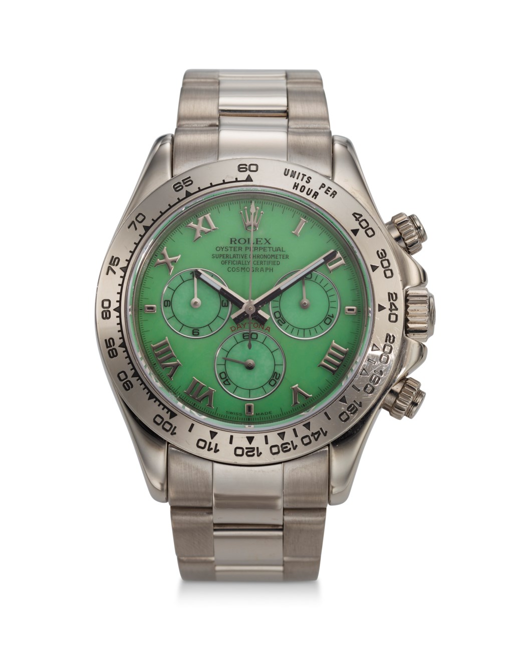 ROLEX, REF. 116509, DAYTONA, A VERY FINE AND RARE 18K WHITE GOLD ...