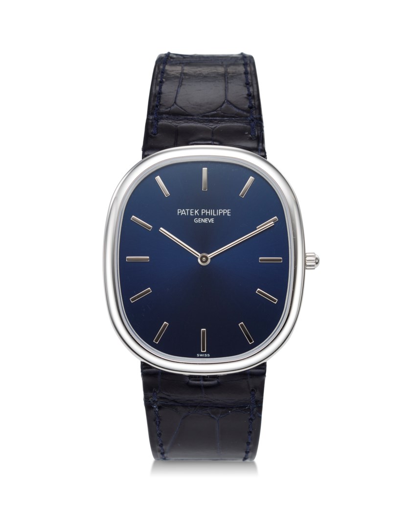PATEK PHILIPPE, REF. 5738P-001, GOLDEN ELLIPSE, A VERY FINE OVAL-SHAPED ...