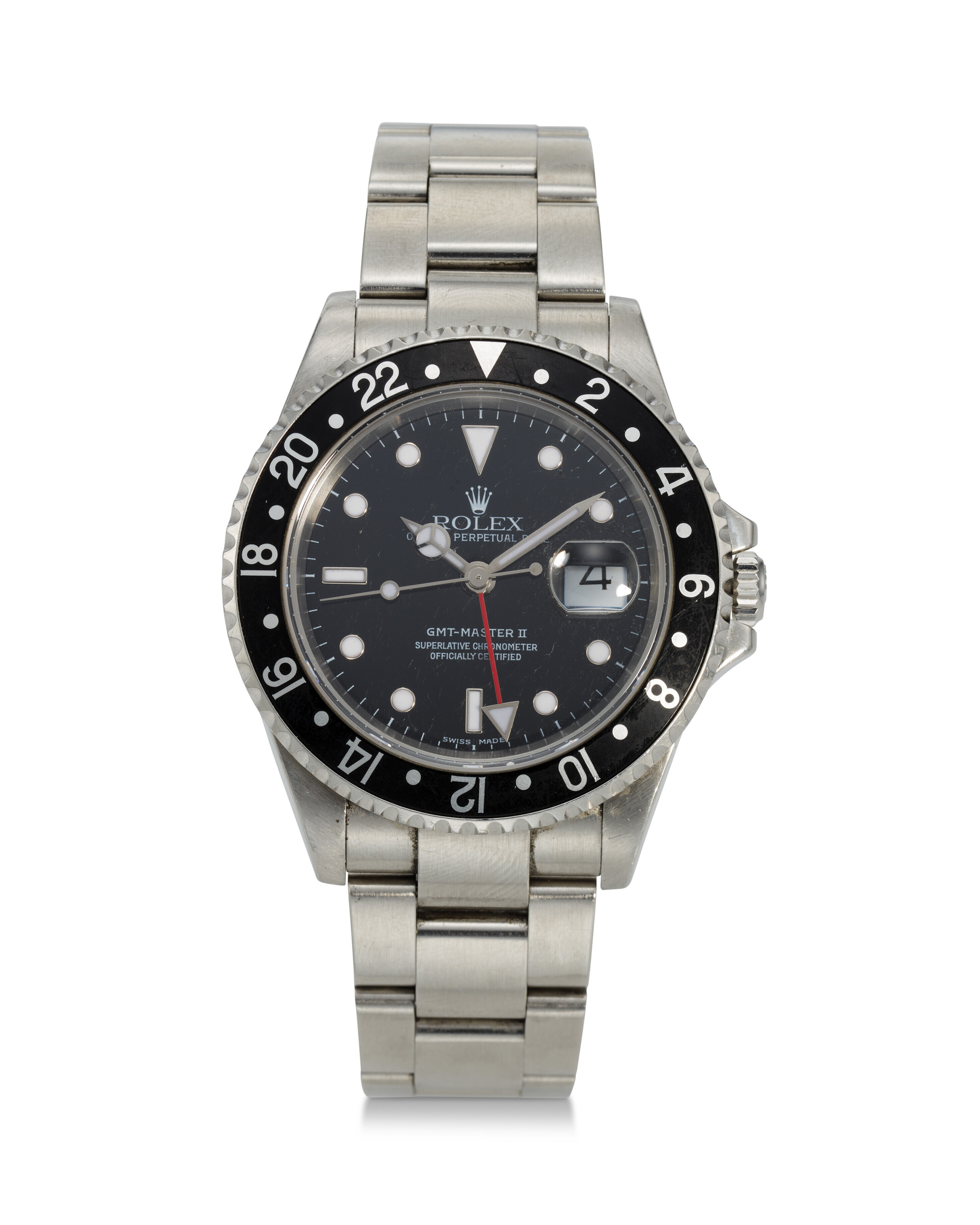 ROLEX, REF. 16710 T, GMT MASTER II, A STEEL DUAL TIME WRISTWATCH WITH ...
