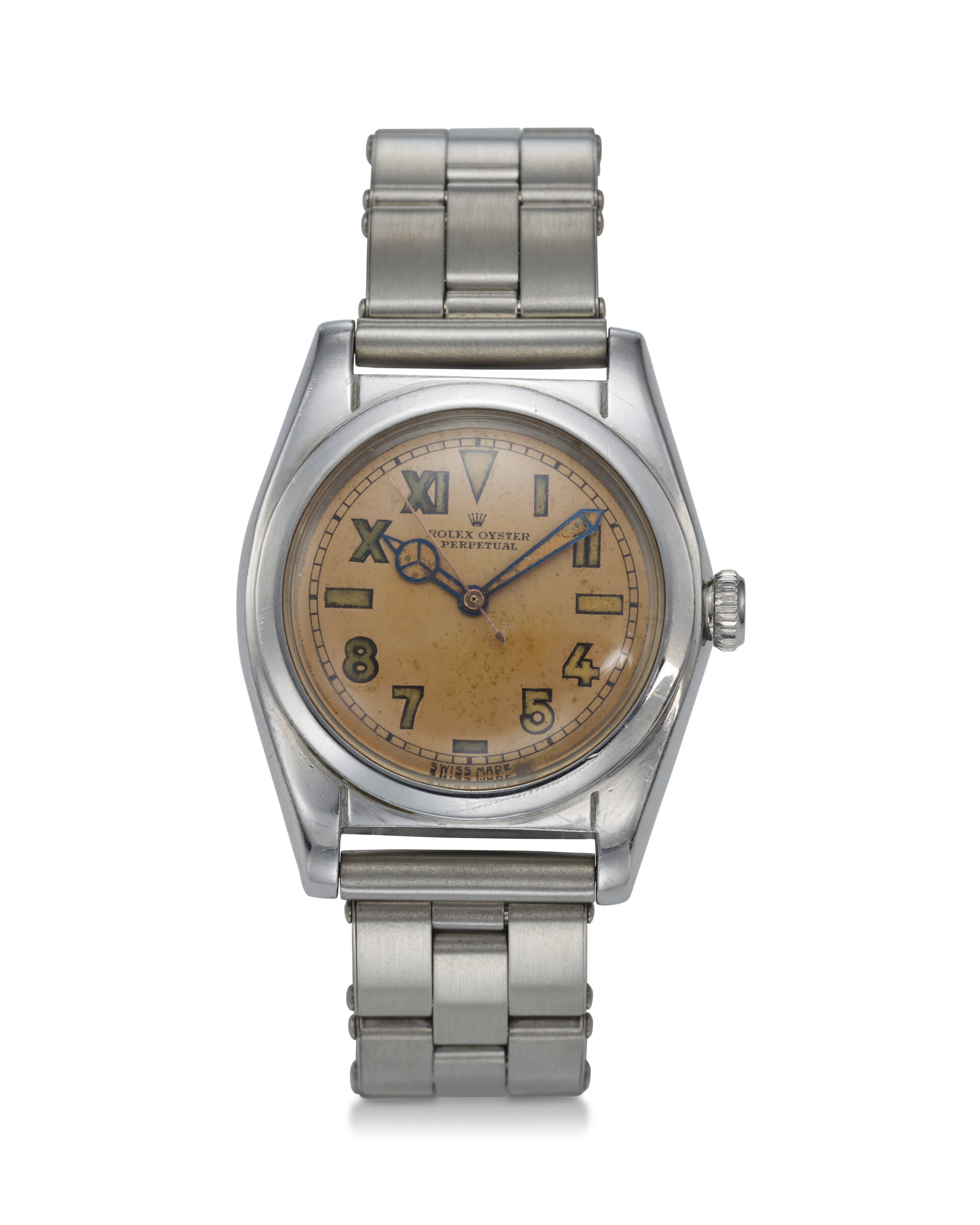 ROLEX, REF. 2940, “BUBBLEBACK”, A STEEL, WATER RESISTANT, AUTOMATIC ...