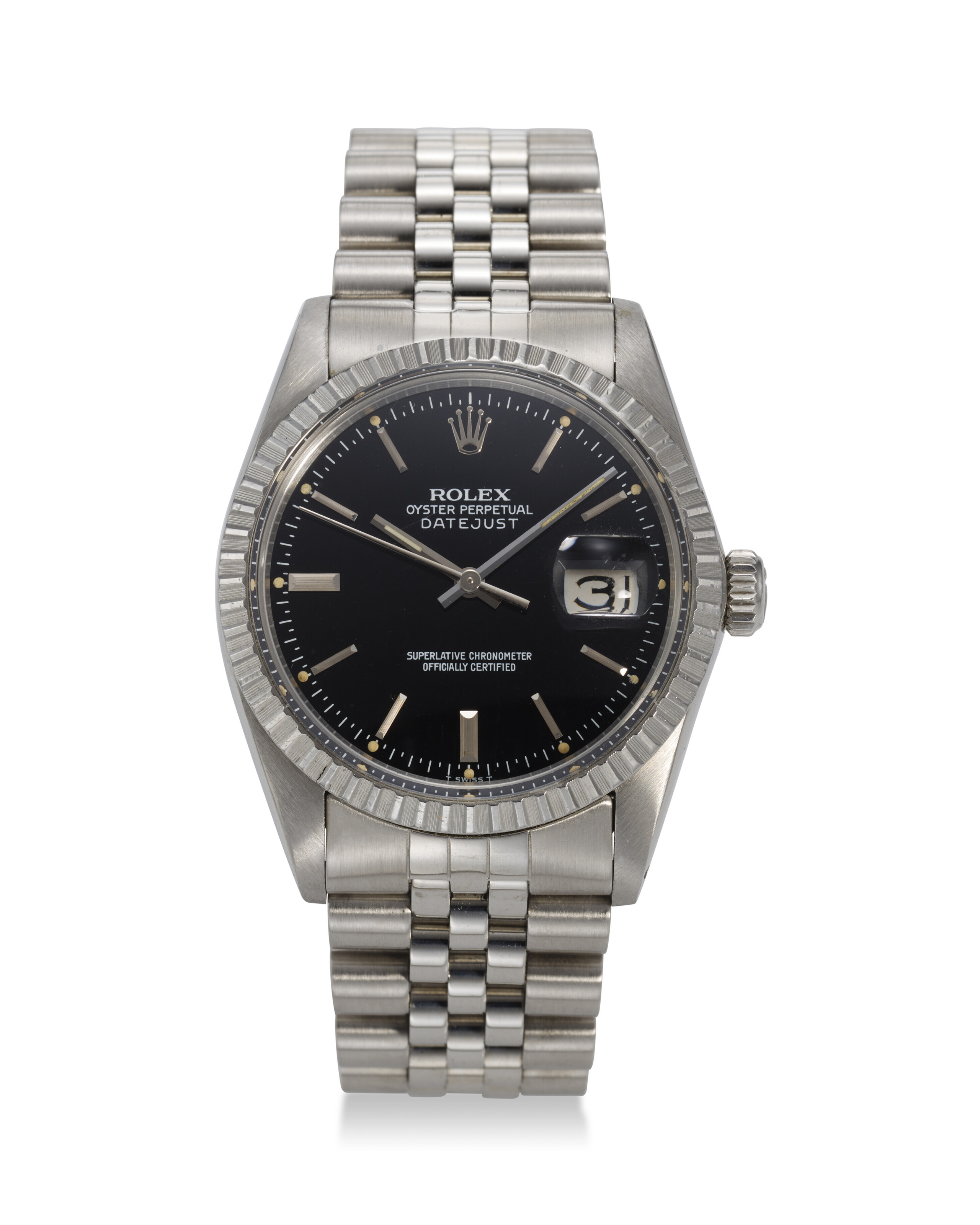 ROLEX, REF. 16030, DATEJUST, A STEEL WRISTWATCH WITH DATE ON BRACELET ...