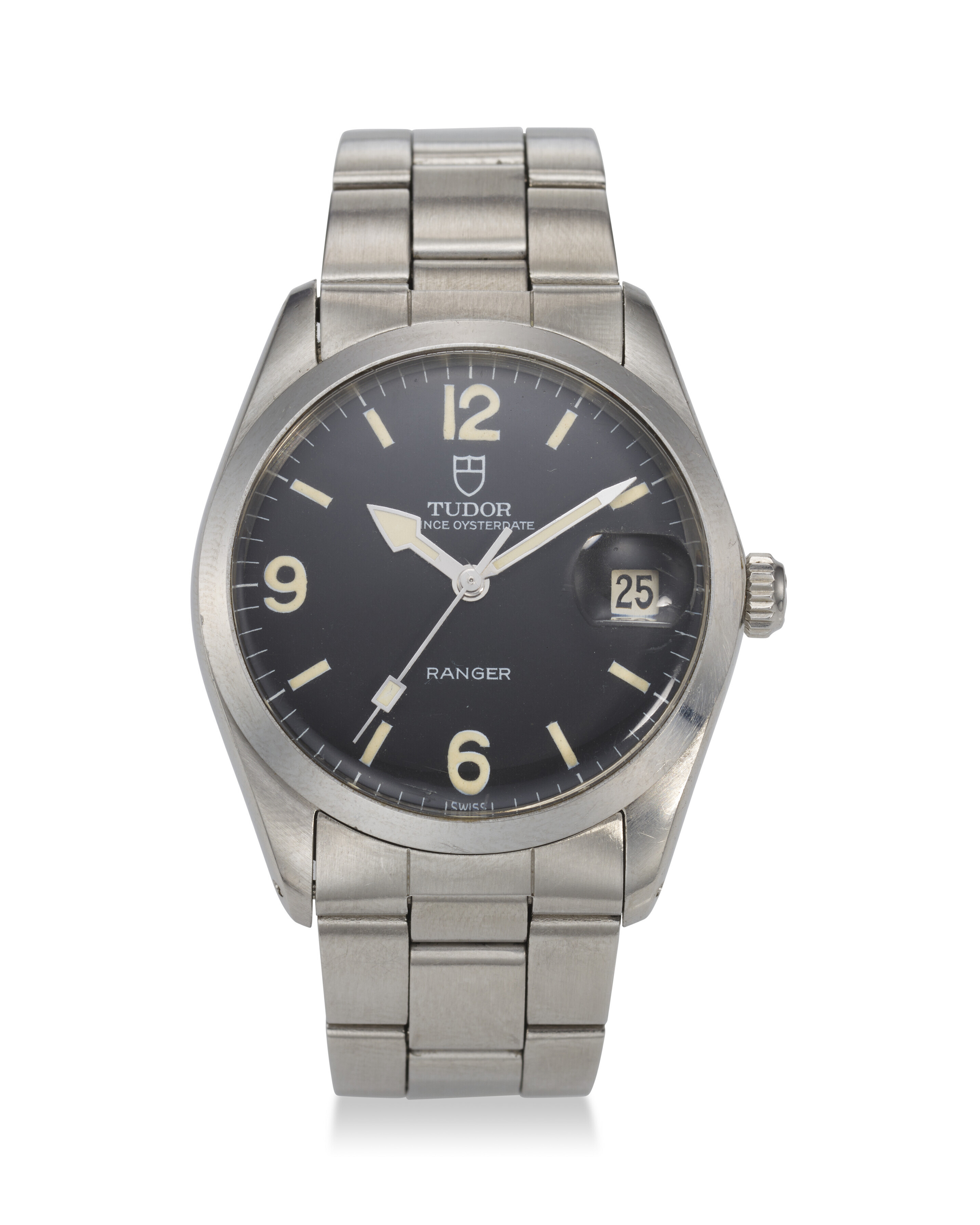 TUDOR, REF. 7966/0, RANGER, A STEEL WRISTWATCH WITH DATE ON BRACELET ...