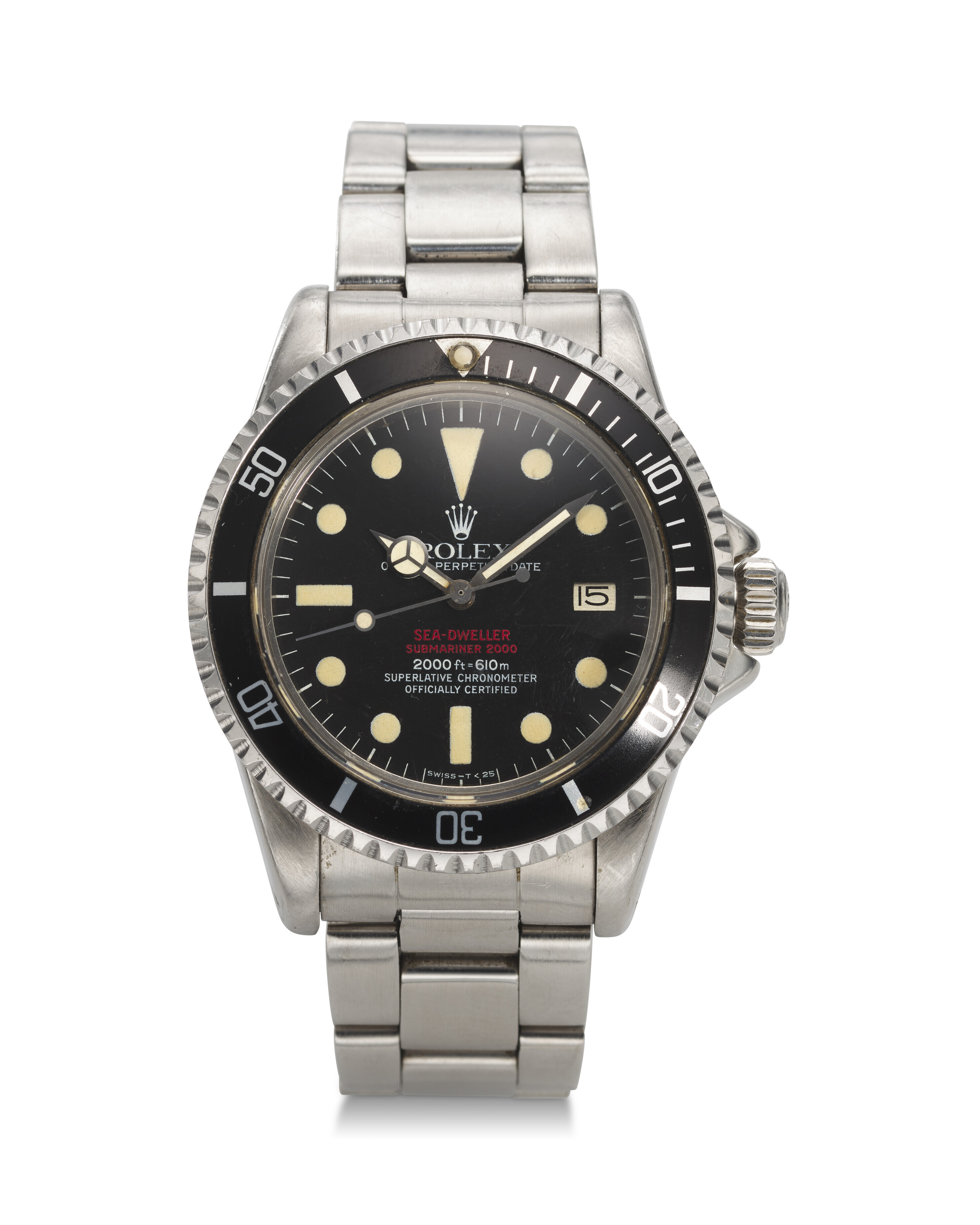 ROLEX, REF. 1665, SEA-DWELLER, “DOUBLE RED”, A FINE STEEL DIVER’S WRISTWATCH WITH DATE, | Christie’s