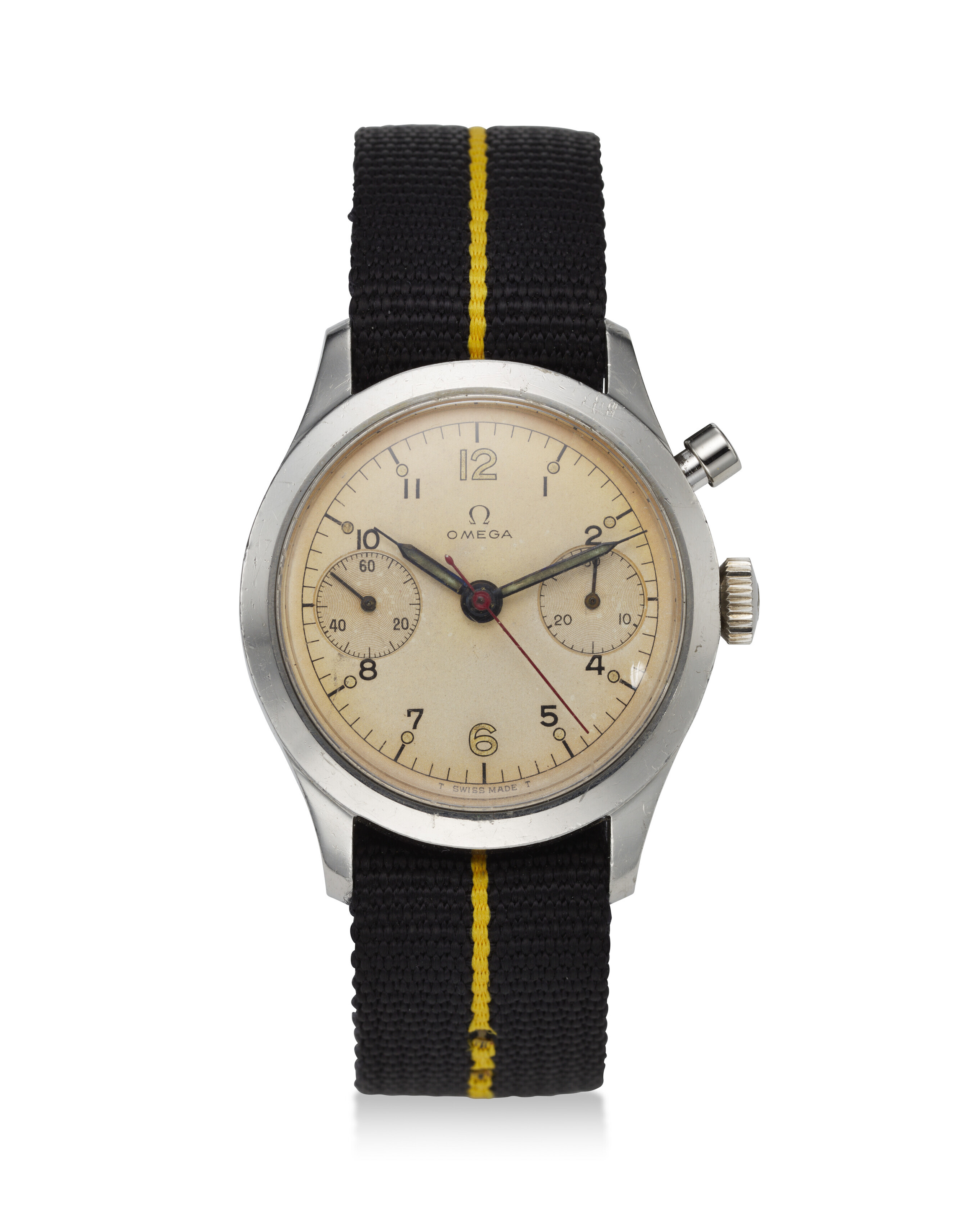 OMEGA, REF. 34-62, RCAF, A FINE AND RARE STEEL MILITARY-ISSUED ...