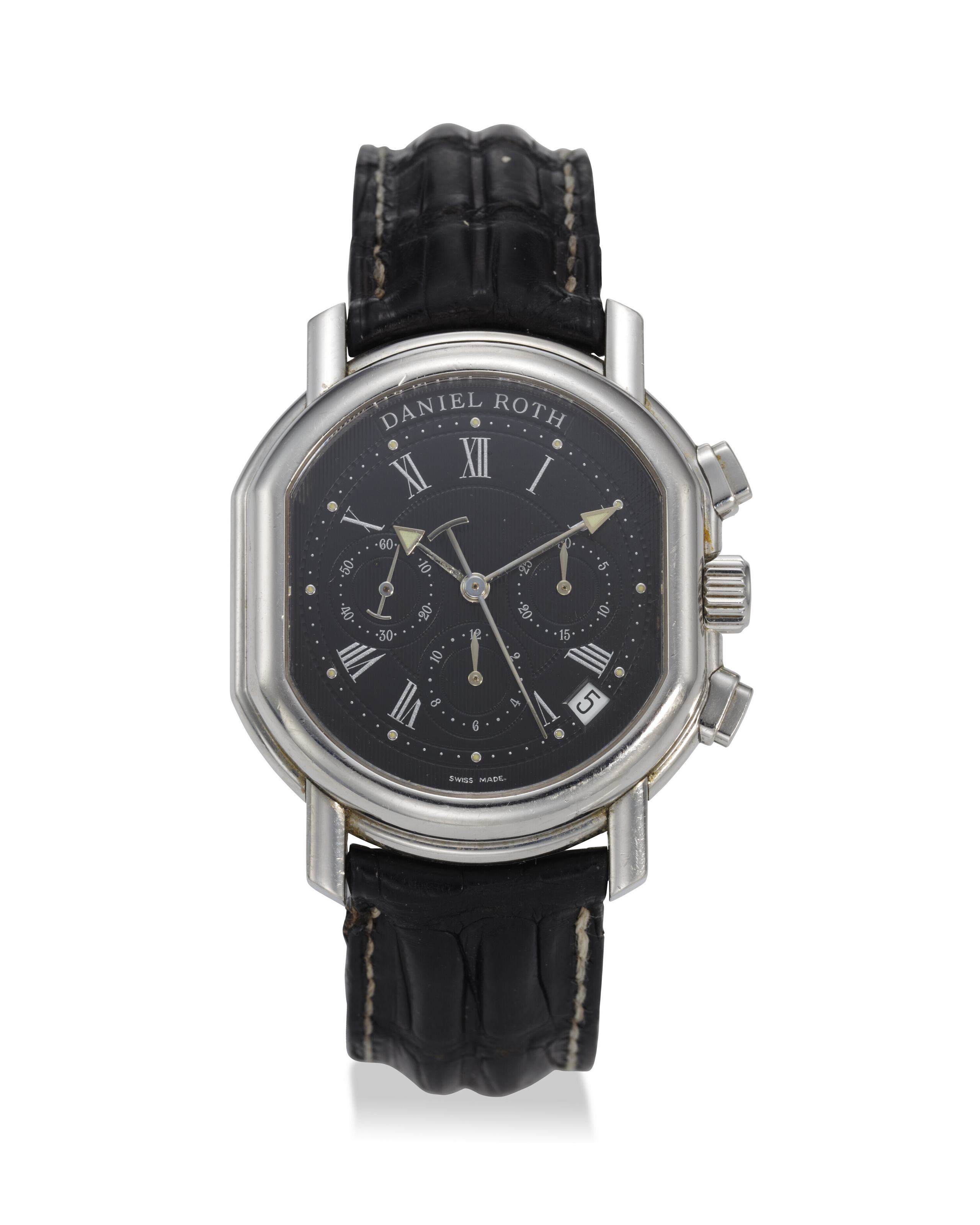 DANIEL ROTH, MASTERS, A FINE STEEL CHRONOGRAPH WRISTWATCH WITH DATE ...