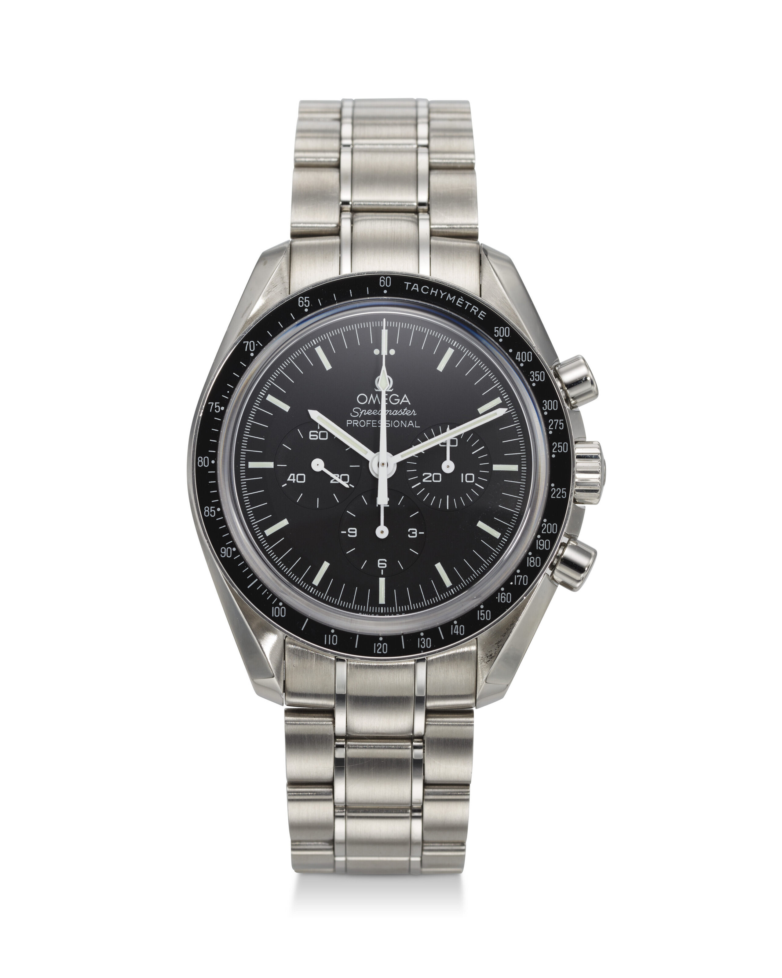 OMEGA, REF. 3573.50, SPEEDMASTER, “SAPPHIRE SANDWHICH”, A FINE STEEL ...