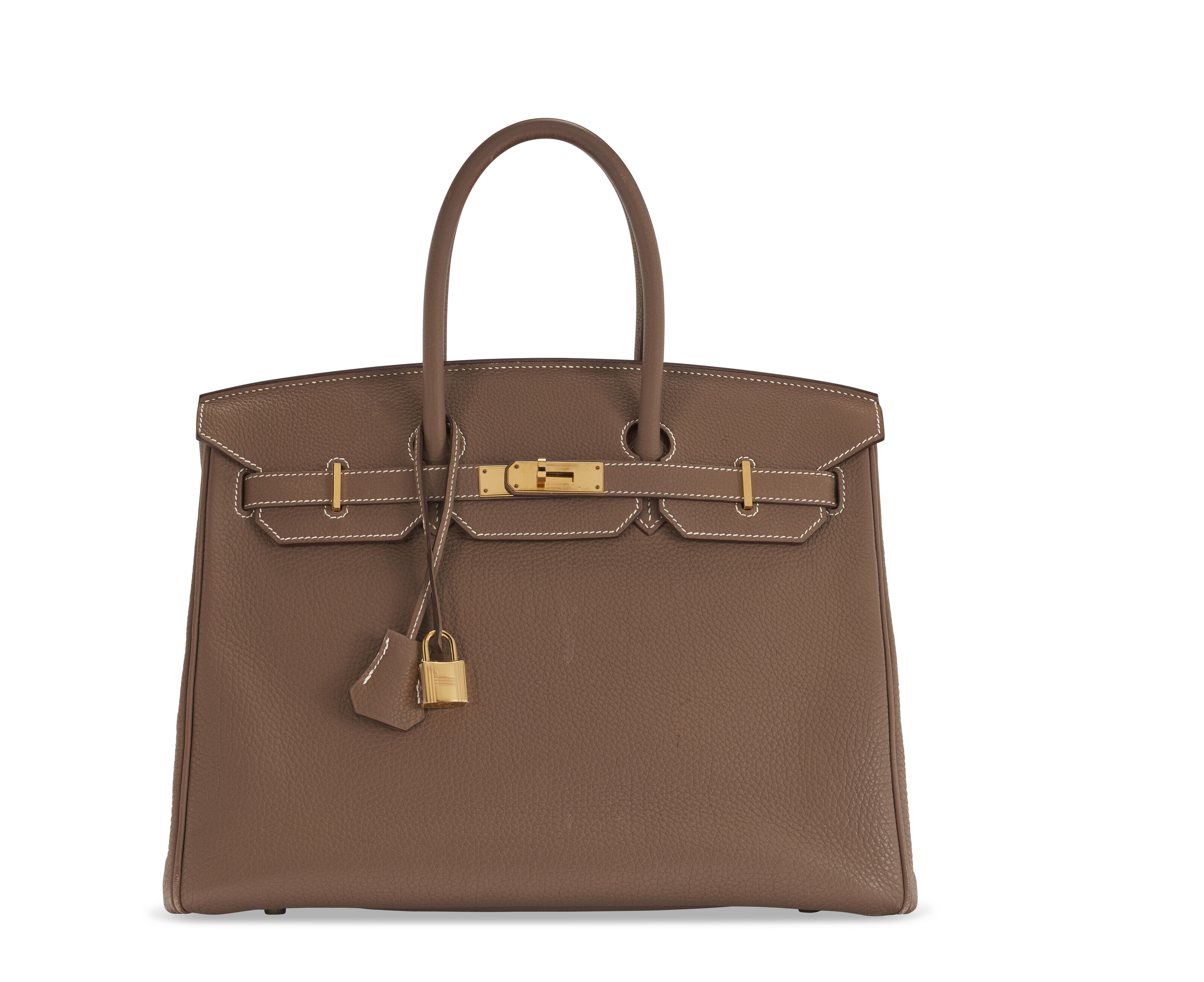 AN ÉTOUPE TOGO LEATHER BIRKIN 35 WITH GOLD HARDWARE, HERMÈS, 2012 ...
