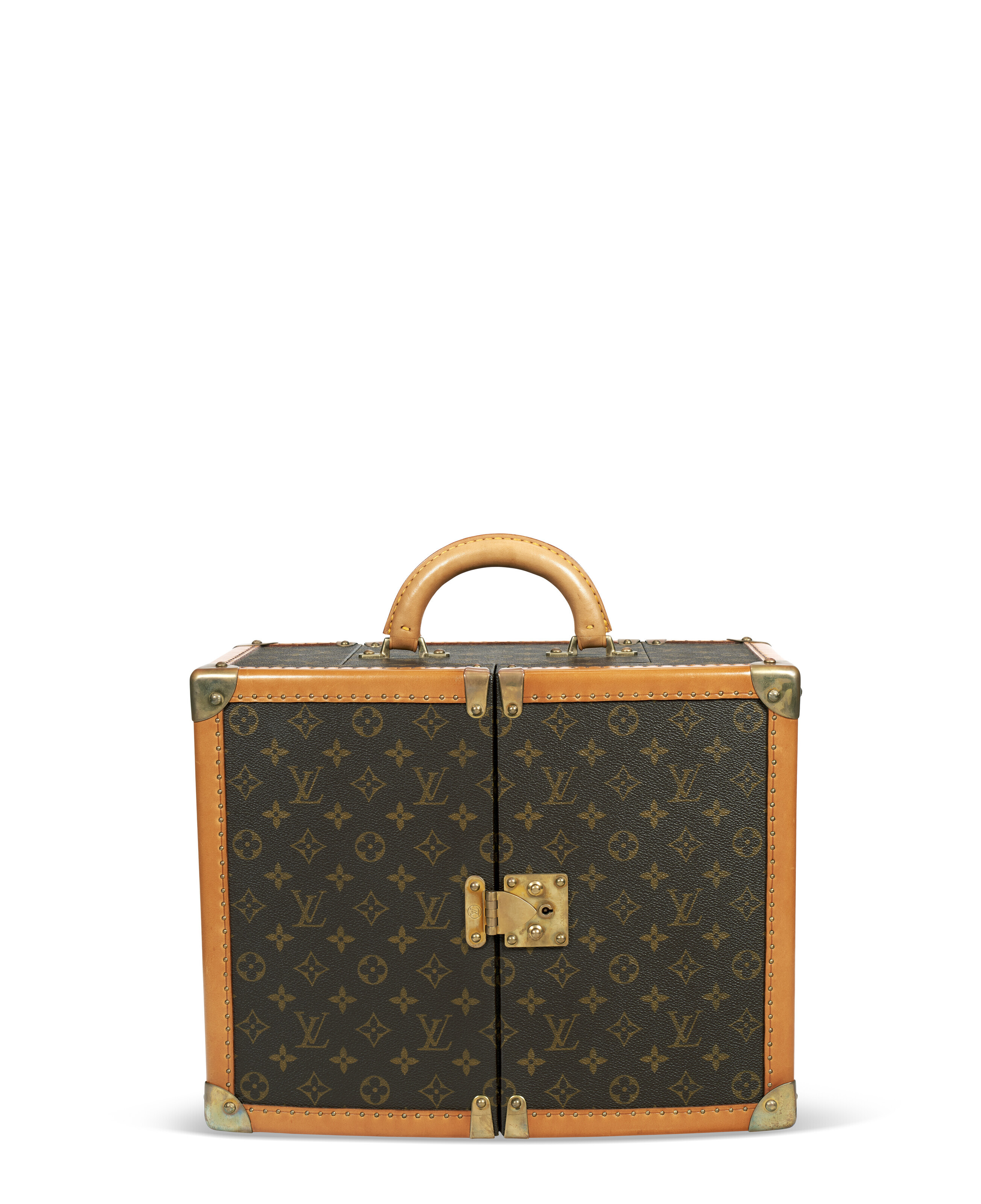 A BROWN MONOGRAM VANITY CASE BY SHARON STONE FOR AMFAR, LOUIS VUITTON ...