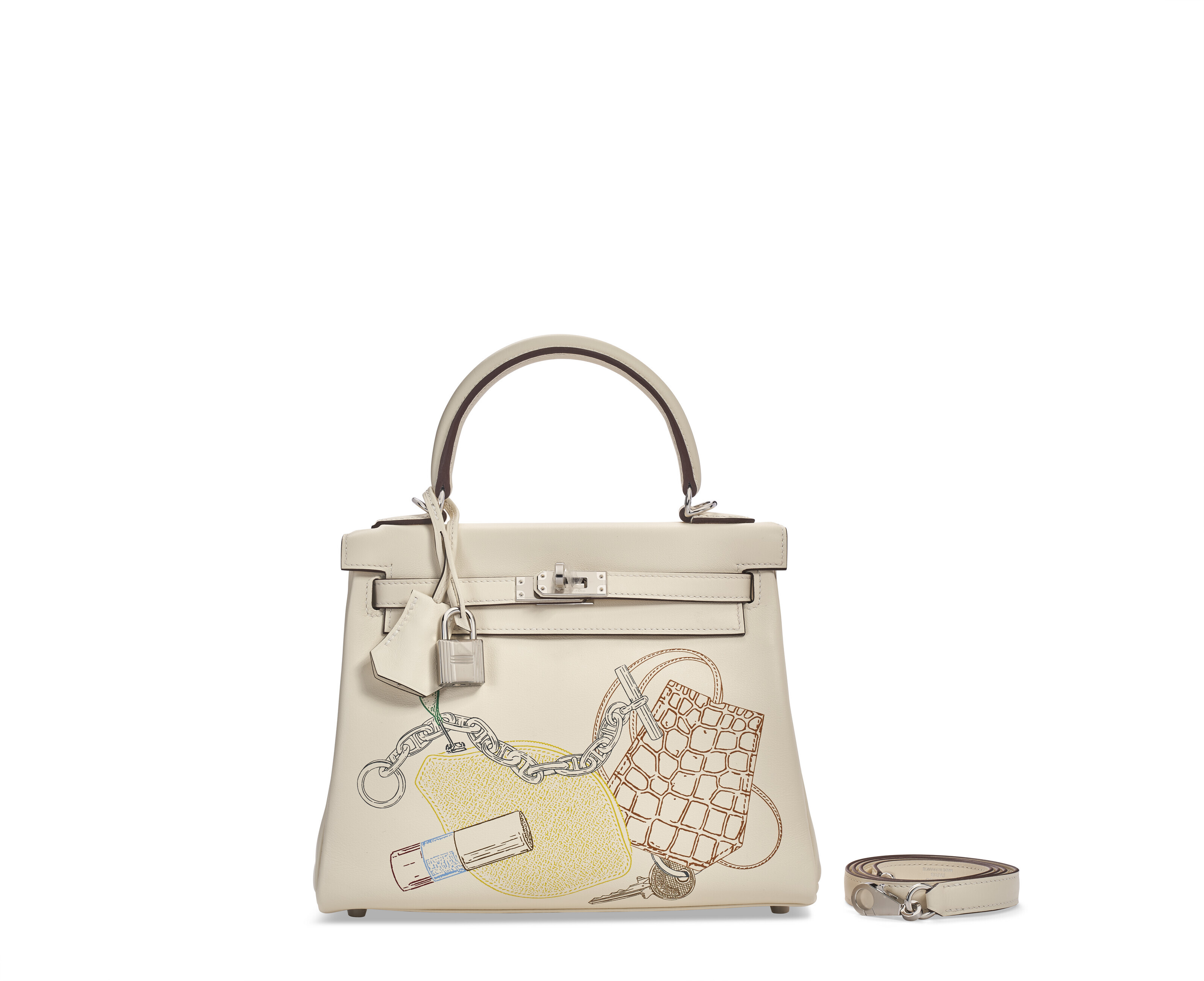 A LIMITED EDITION NATA SWIFT LEATHER IN & OUT RETOURNÉ KELLY 25 WITH ...