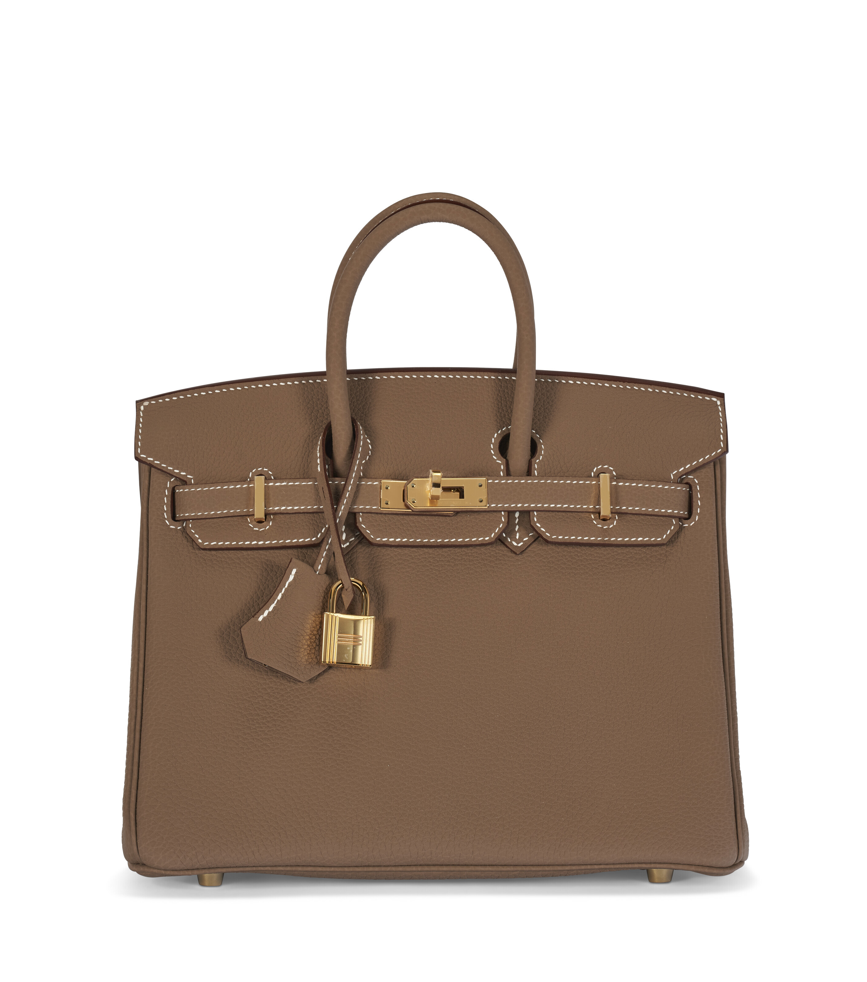 AN ÉTOUPE TOGO LEATHER BIRKIN 25 WITH GOLD HARDWARE, HERMÈS, 2021 | Christie’s