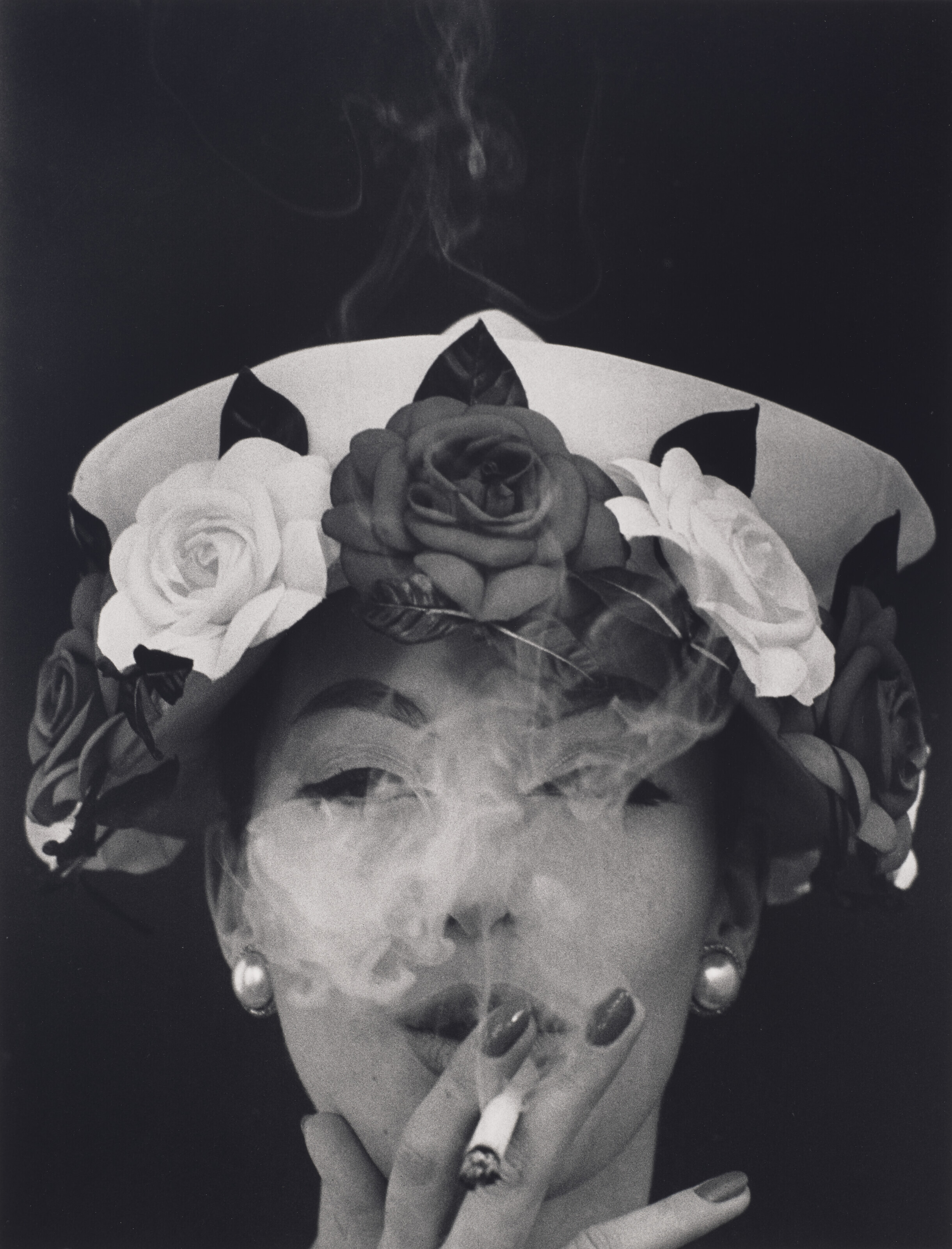 WILLIAM KLEIN (1928-2022), Hat + Five Roses, Vogue, Paris, 1956 ...
