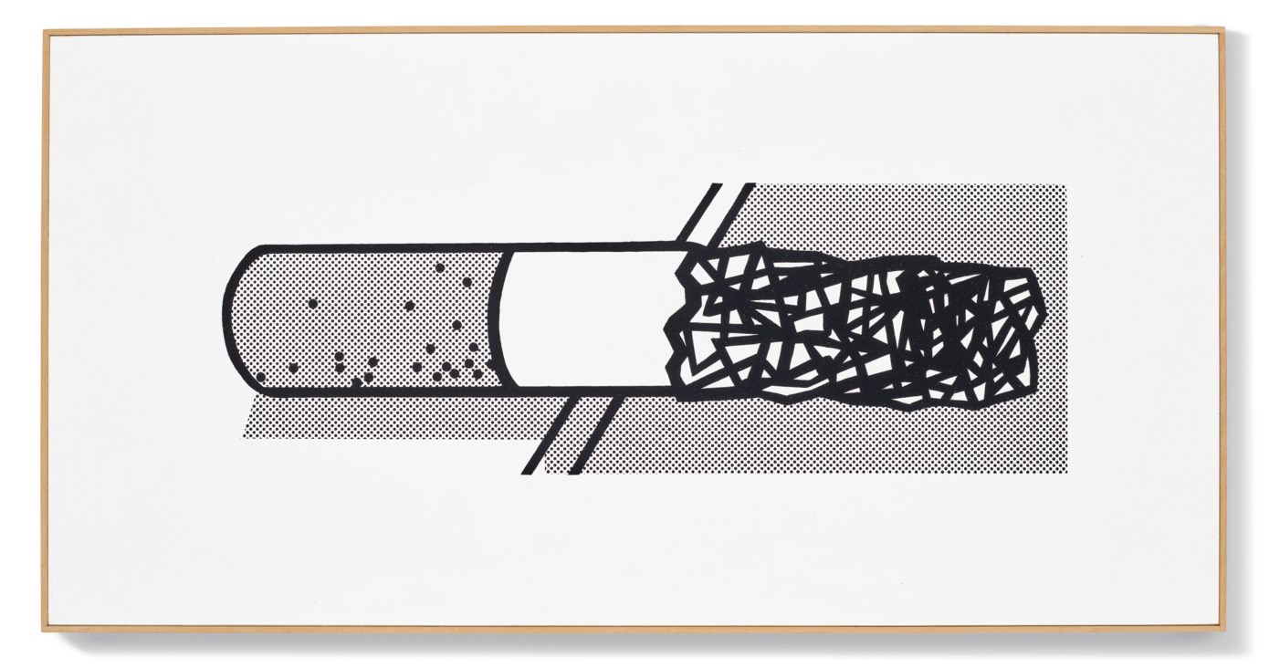 RICHARD PETTIBONE (B. 1938), Roy Lichtenstein, 'Cigarette', 1963 #3 ...