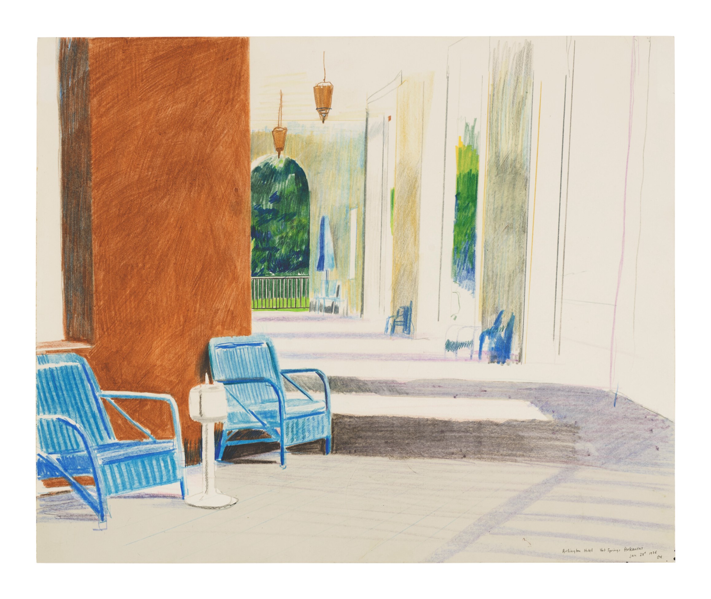 DAVID HOCKNEY (B. 1937), Arlington Hotel, Hot Springs, Arkansas ...
