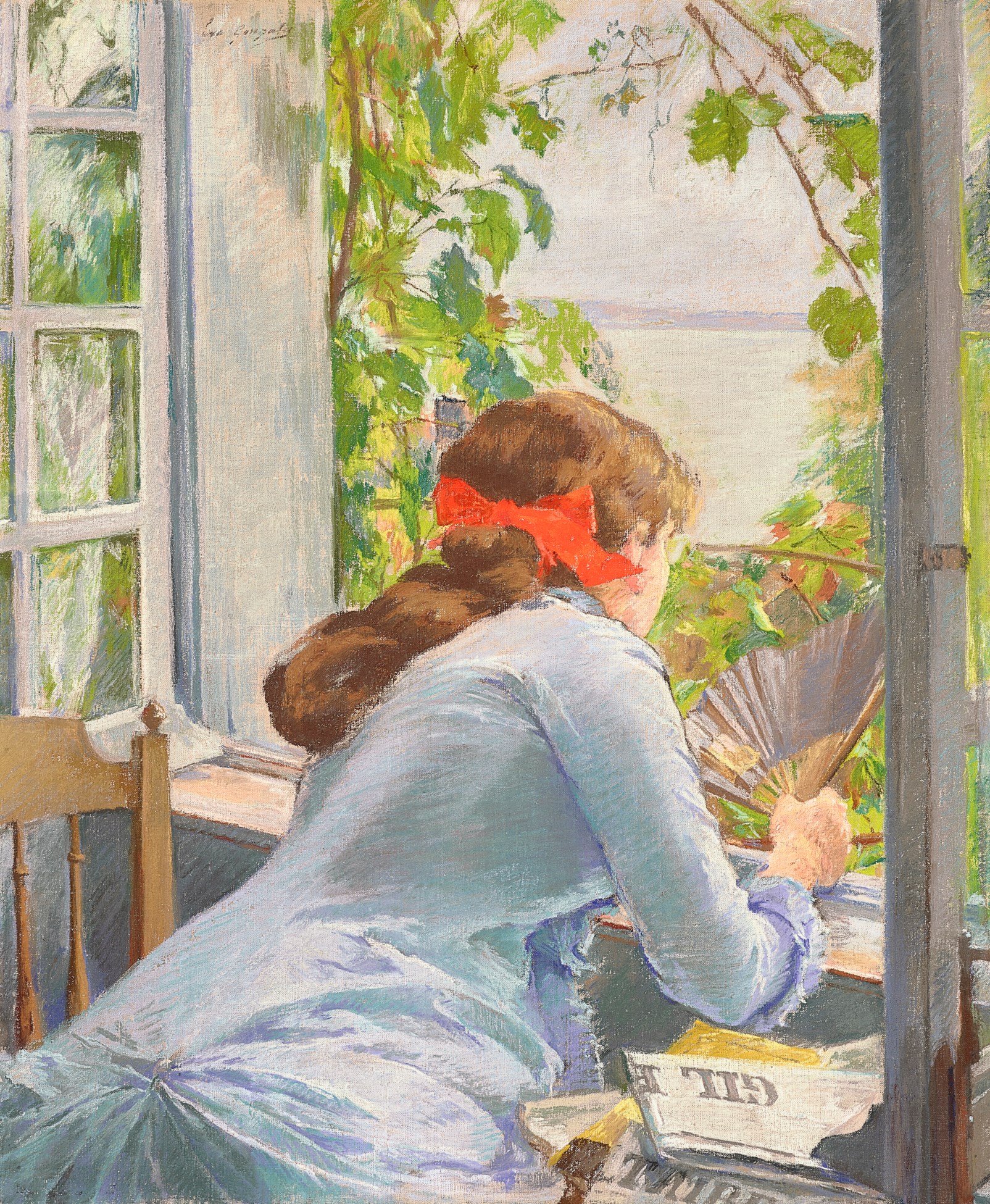 EVA GONZALES (1849-1883), Au bord de la mer (Honfleur) | Christie's