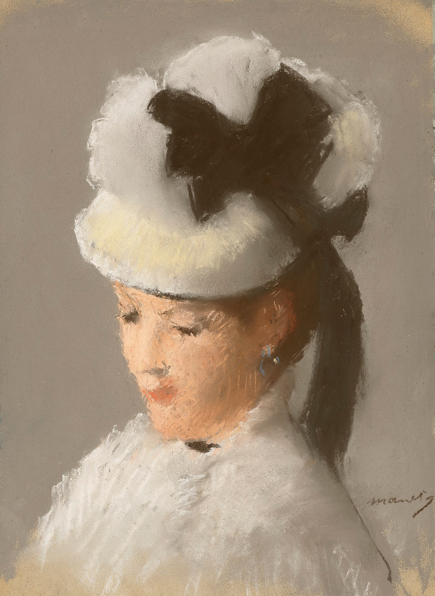 EDOUARD MANET (1832-1883), Jeune femme au chapeau blanc | Christie's