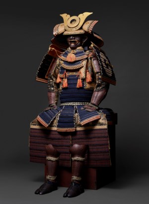 A BLUE-LACED HONKOZANE DAIMYO DOMARU GUSOKU (ARMOR), EDO PERIOD (18TH ...