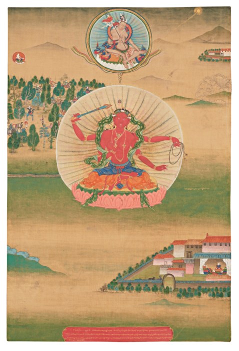 A RARE PAINTING OF TARA FROM A PALPUNG TARA SET, EASTERN TIBET, KHAM ...