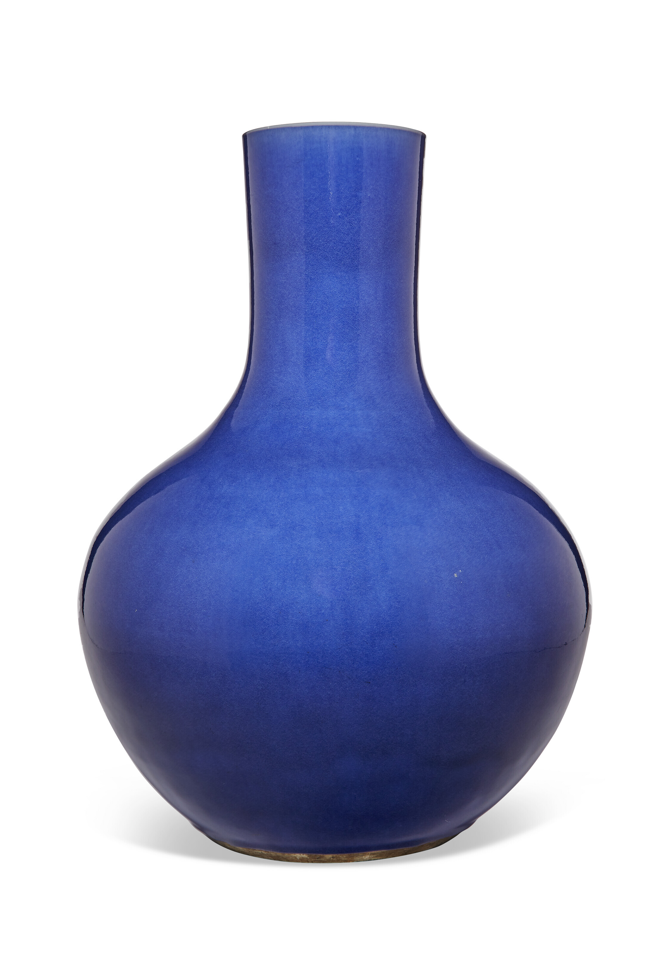 A BLUE-GLAZED BOTTLE VASE, LATE QING DYNASTY | Christie’s