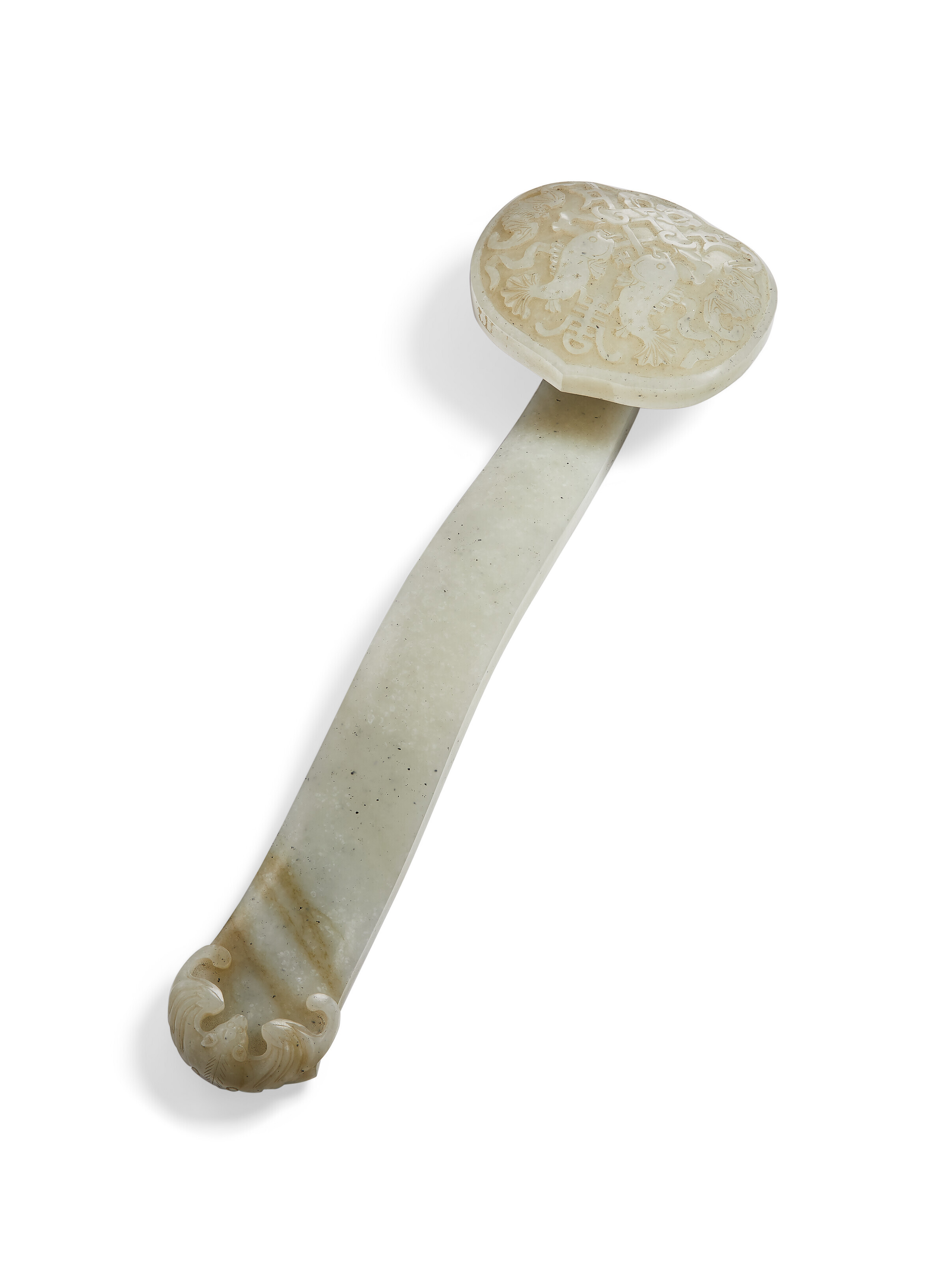 A GREYISH-WHITE JADE RUYI SCEPTER, LATE QING DYNASTY | Christie’s