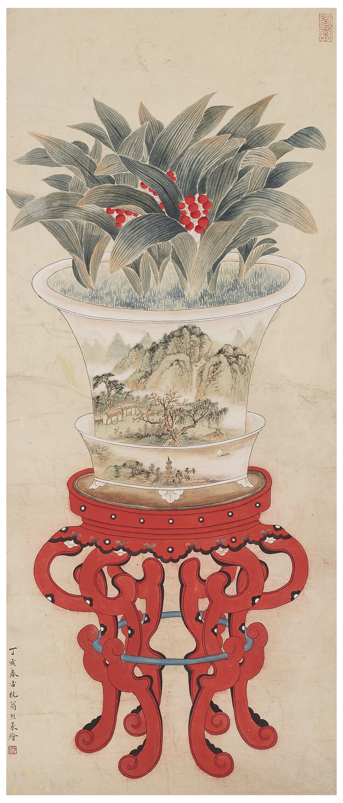 WENG LIECHENG (1902-?), Potted Plant | Christie’s