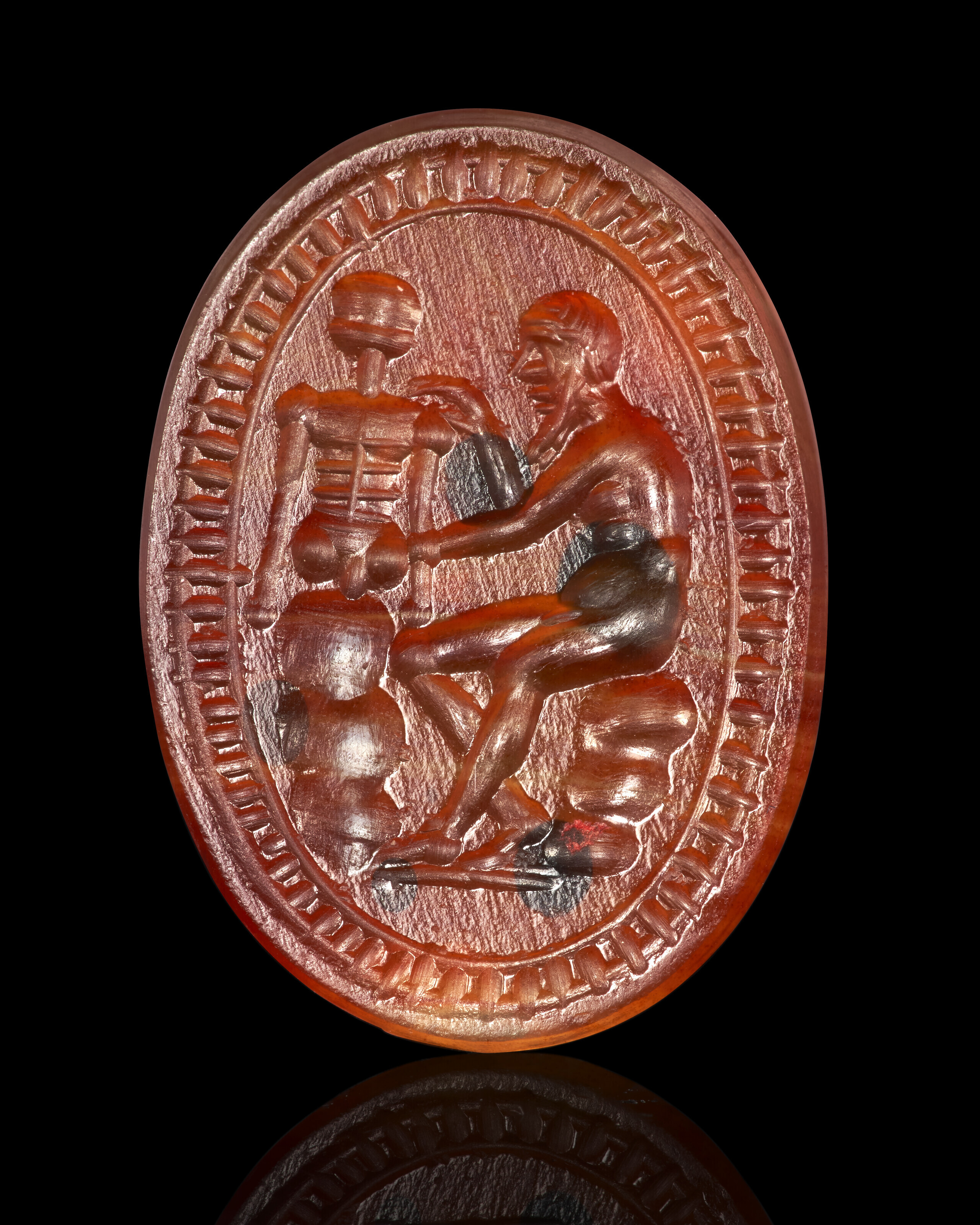 AN ITALIC CARNELIAN RINGSTONE WITH PROMETHEUS, CIRCA 2ND CENTURY B.C ...