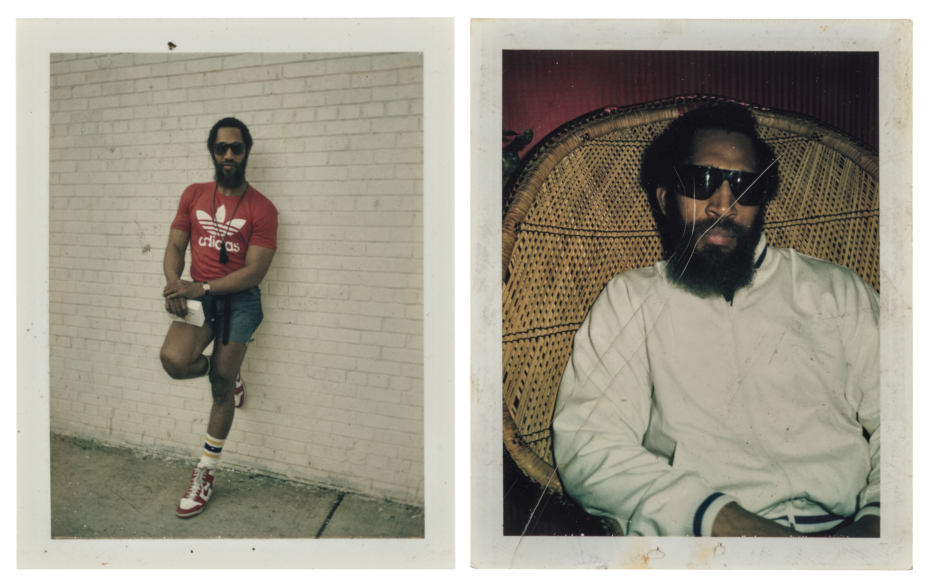 TWO POLAROID PORTRAITS OF DJ KOOL HERC AT HILLSIDE PROJECTS, NEAR ...