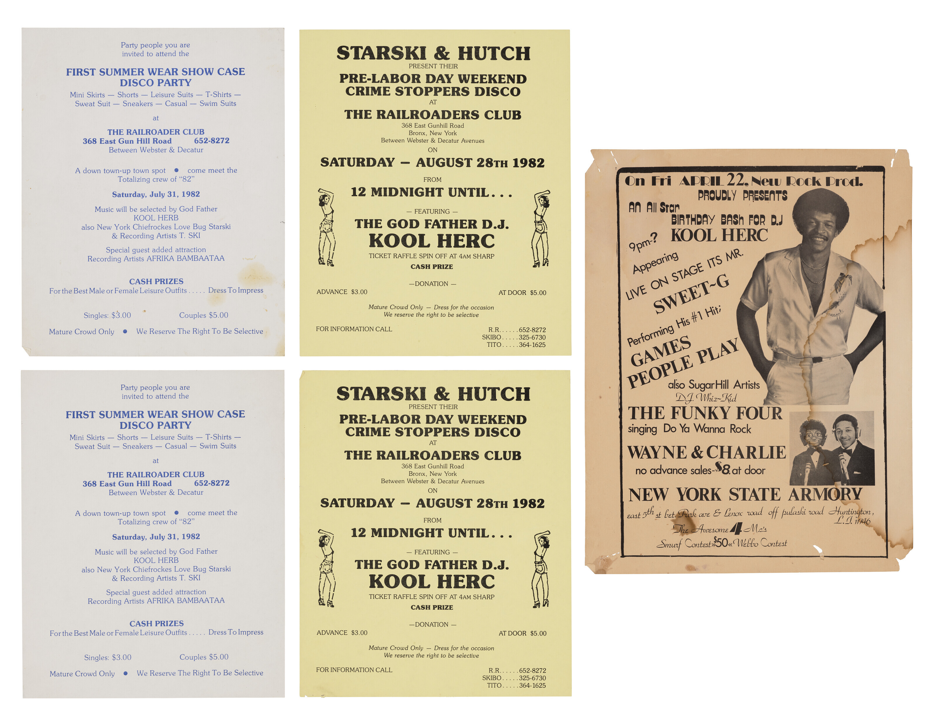 A COLLECTION OF FIVE 1981-1985 FLYERS, VARIOUS, C. 1981-1985 | Christie’s
