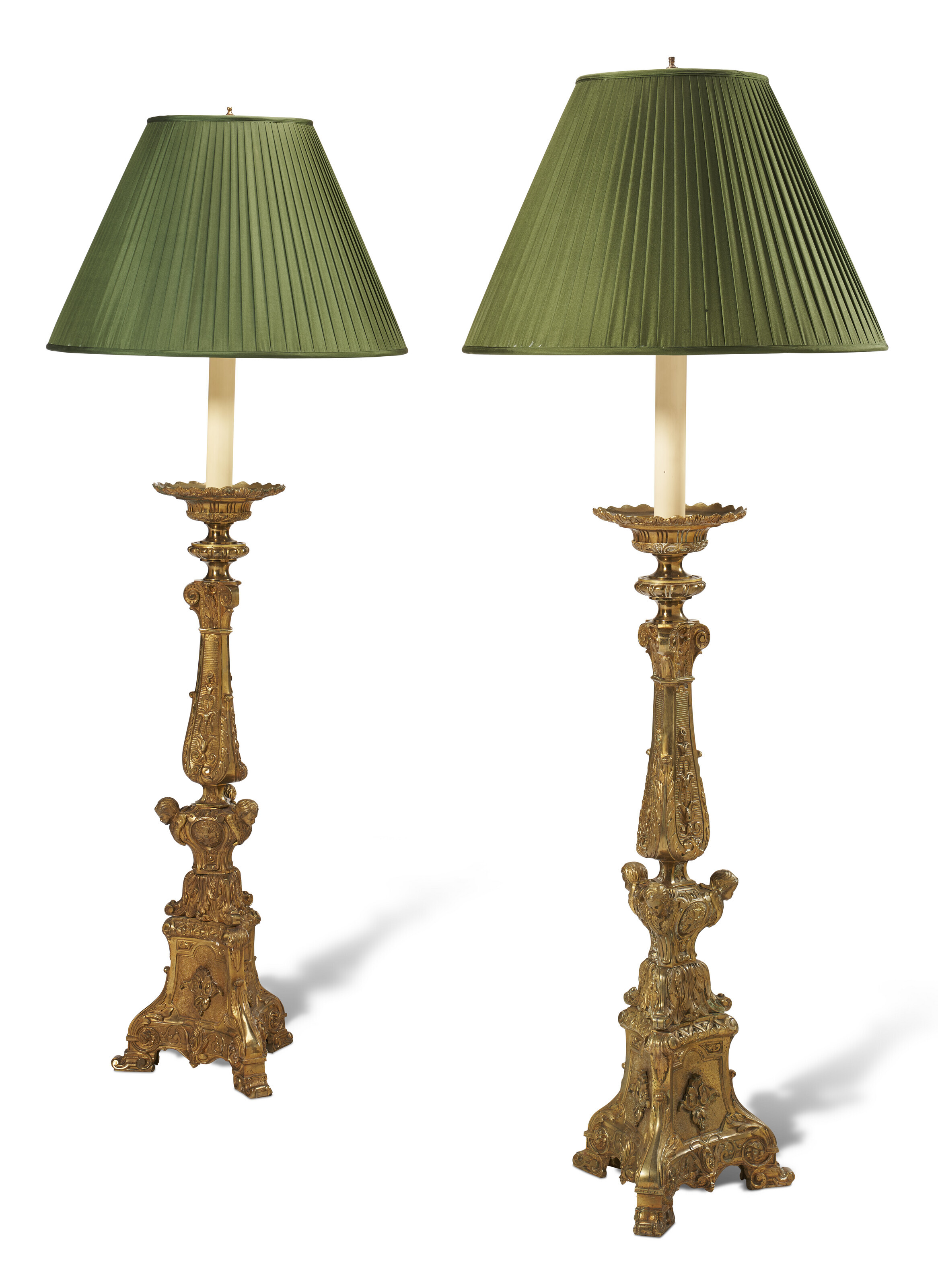 A PAIR OF FRENCH GILT-BRONZE ALTARSTICKS, BY HENRI PICARD, PARIS, THIRD ...