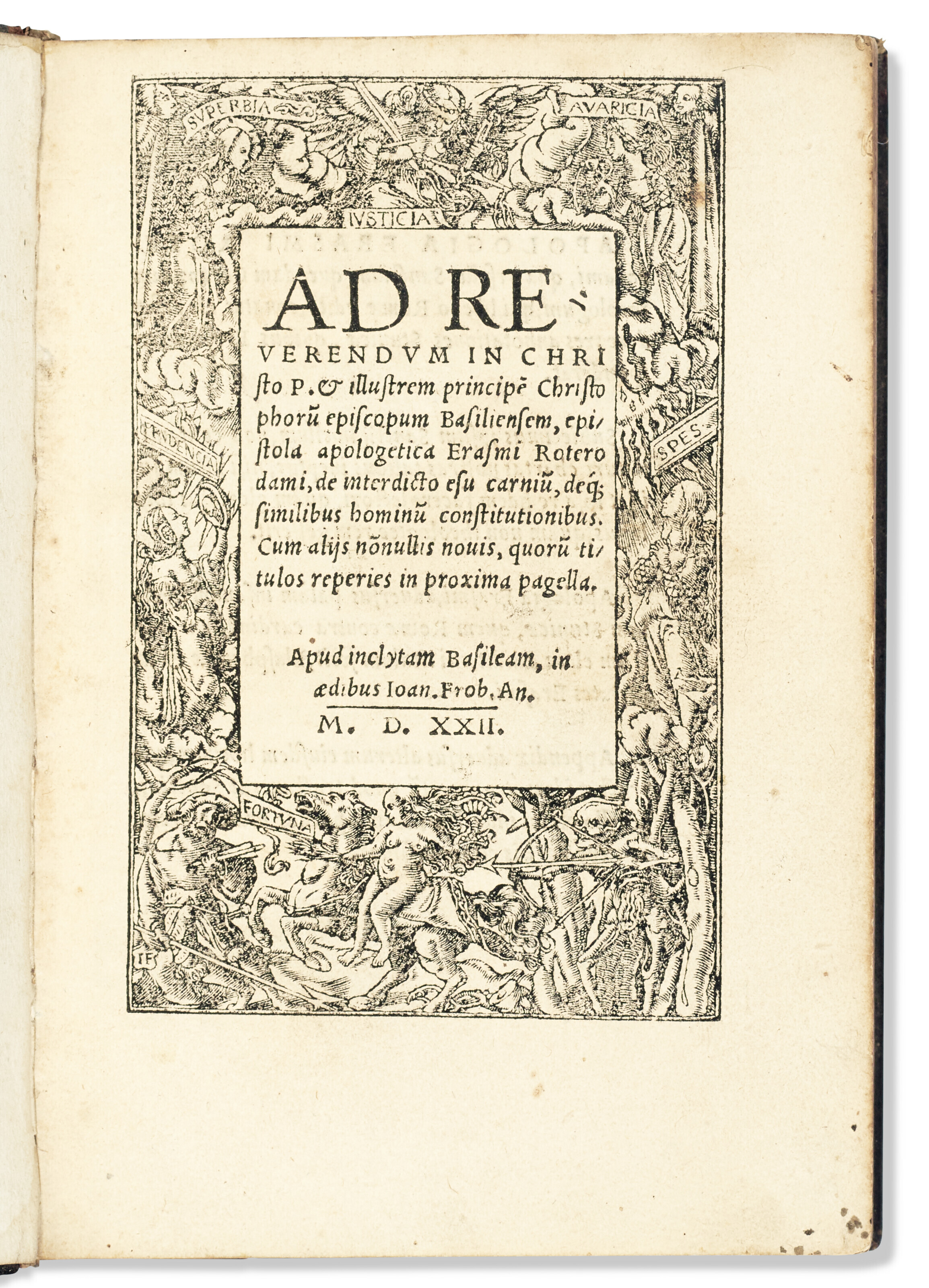 De interdicto esu carnium, Erasmus, 1522 | Christie’s