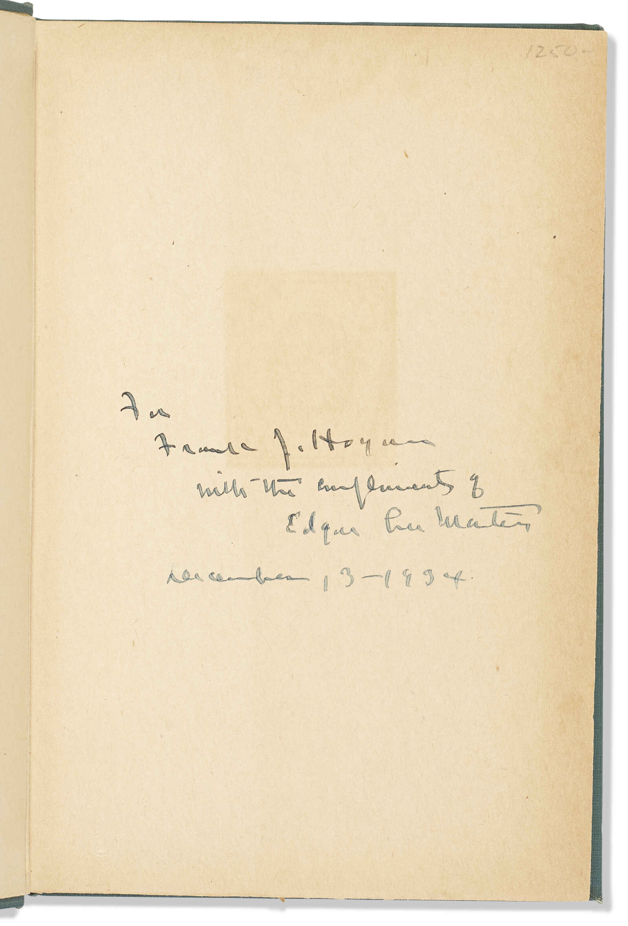 Spoon River Anthology, the Hogan copy, Edgar Lee Masters, 1915 | Christie’s