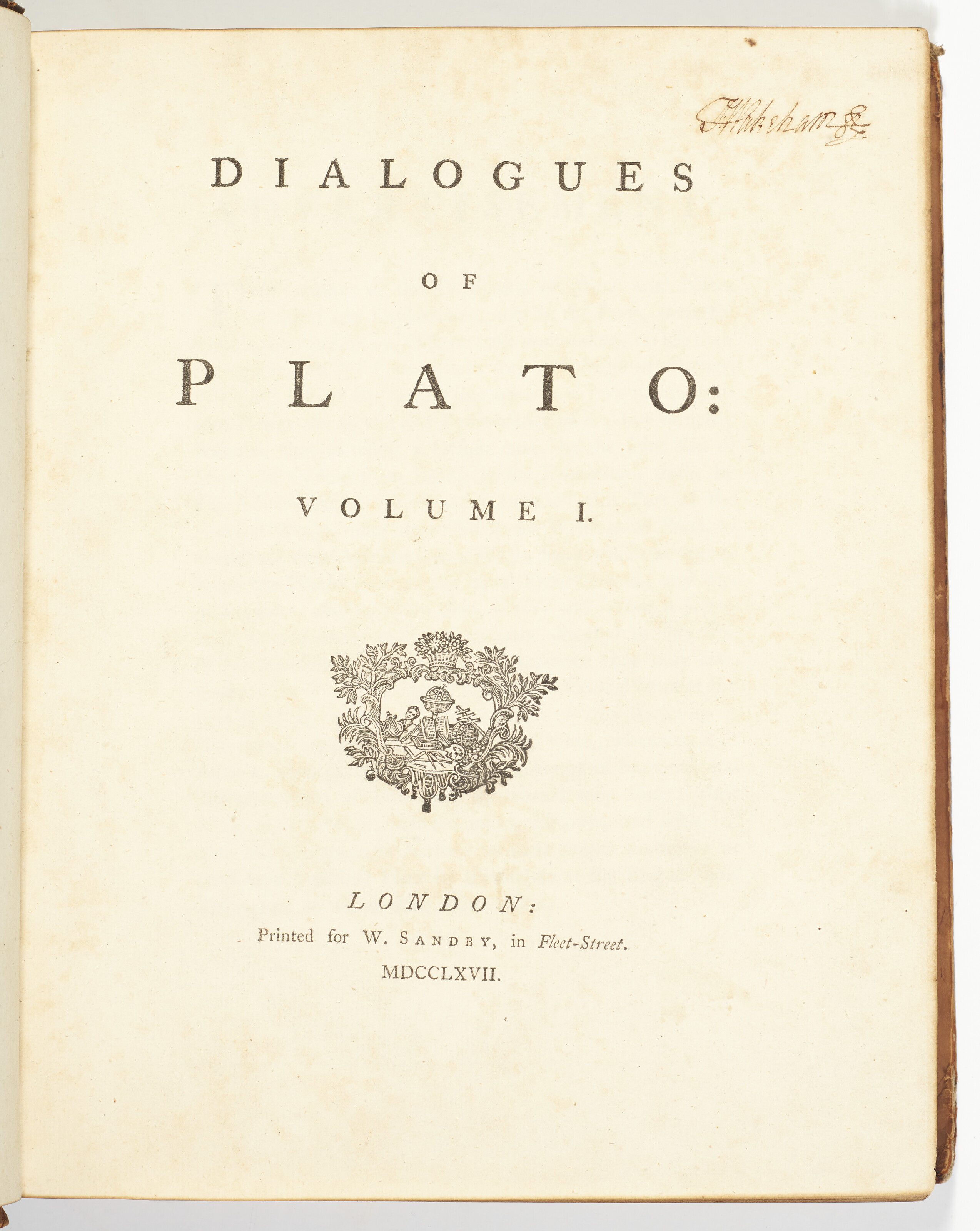 Plato's Dialogues, Translated by Floyer Sydenham, 1767-1779 | Christie’s