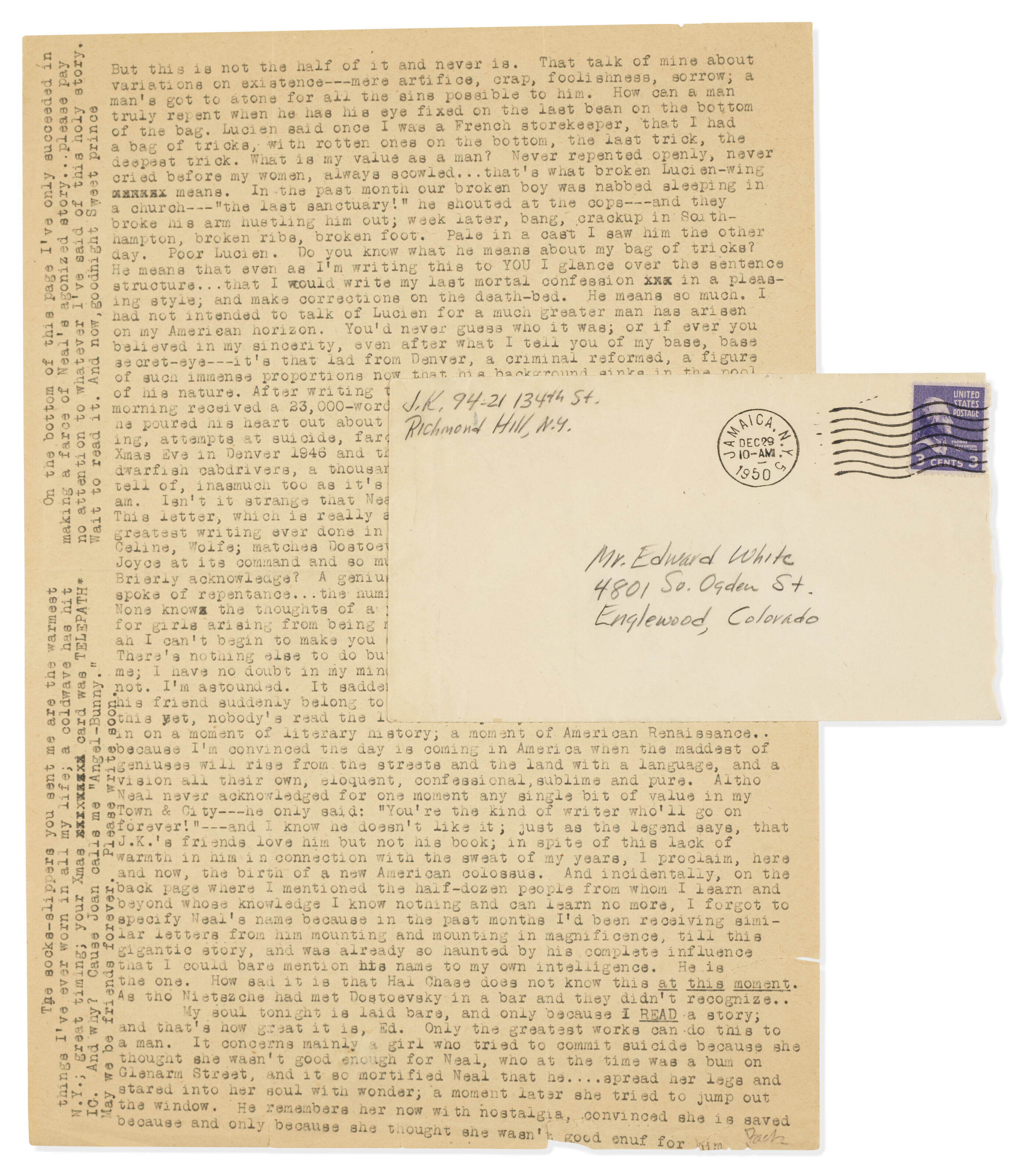 Regarding On the Road, the Beats, and Cassady, Jack Kerouac, 29 ...